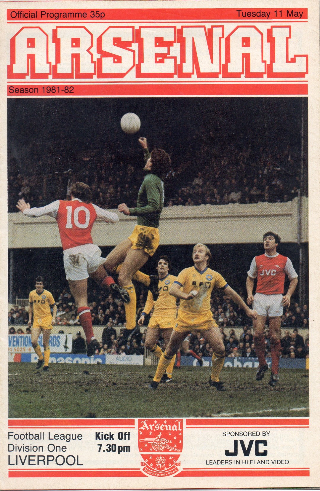 Matchdetails from Arsenal - Liverpool played on Tuesday 11 May 1982 ...