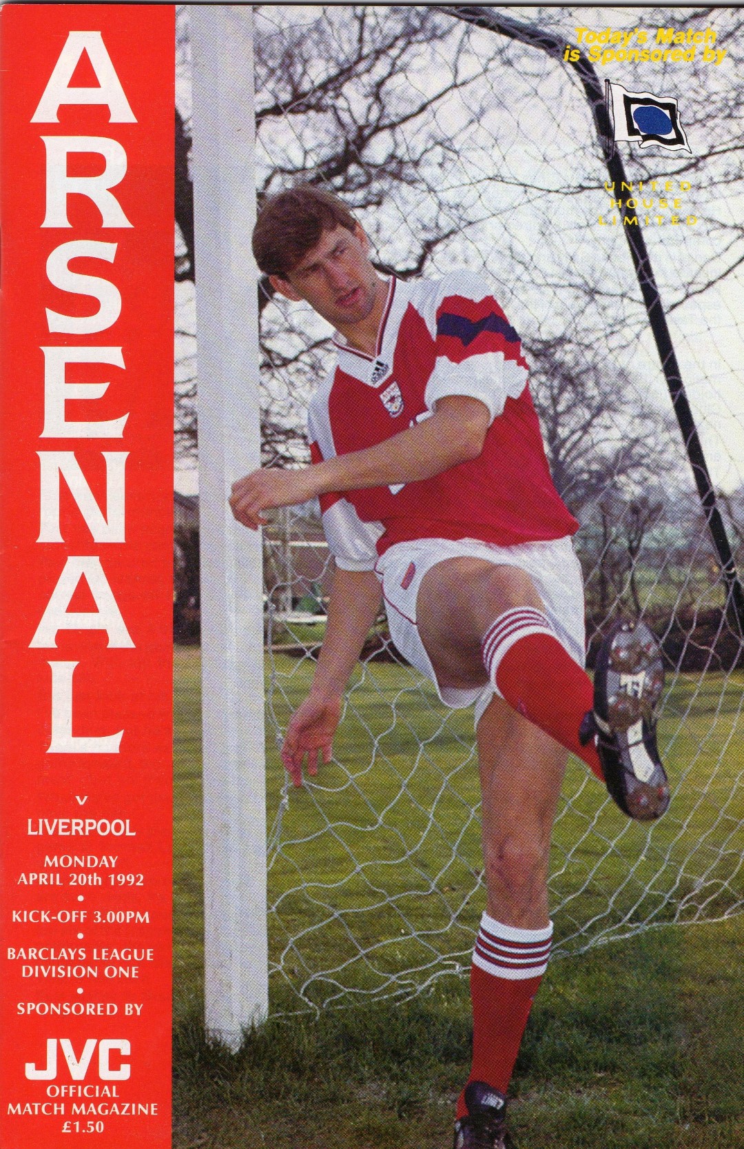 Matchdetails from Arsenal - Liverpool played on Monday 20 April 1992 ...