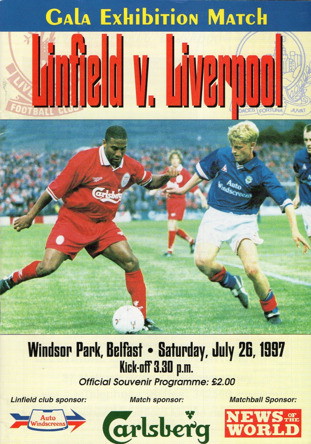 Matchdetails from Linfield - Liverpool played on Saturday 26 July 1997 ...