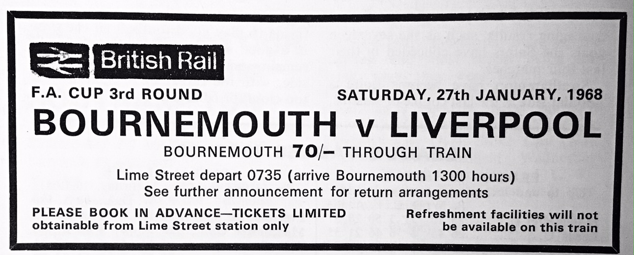 Matchdetails from Bournemouth & Boscombe Athletic - Liverpool played on ...