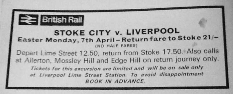 Matchdetails from Stoke City - Liverpool played on Monday 7 April 1969 ...