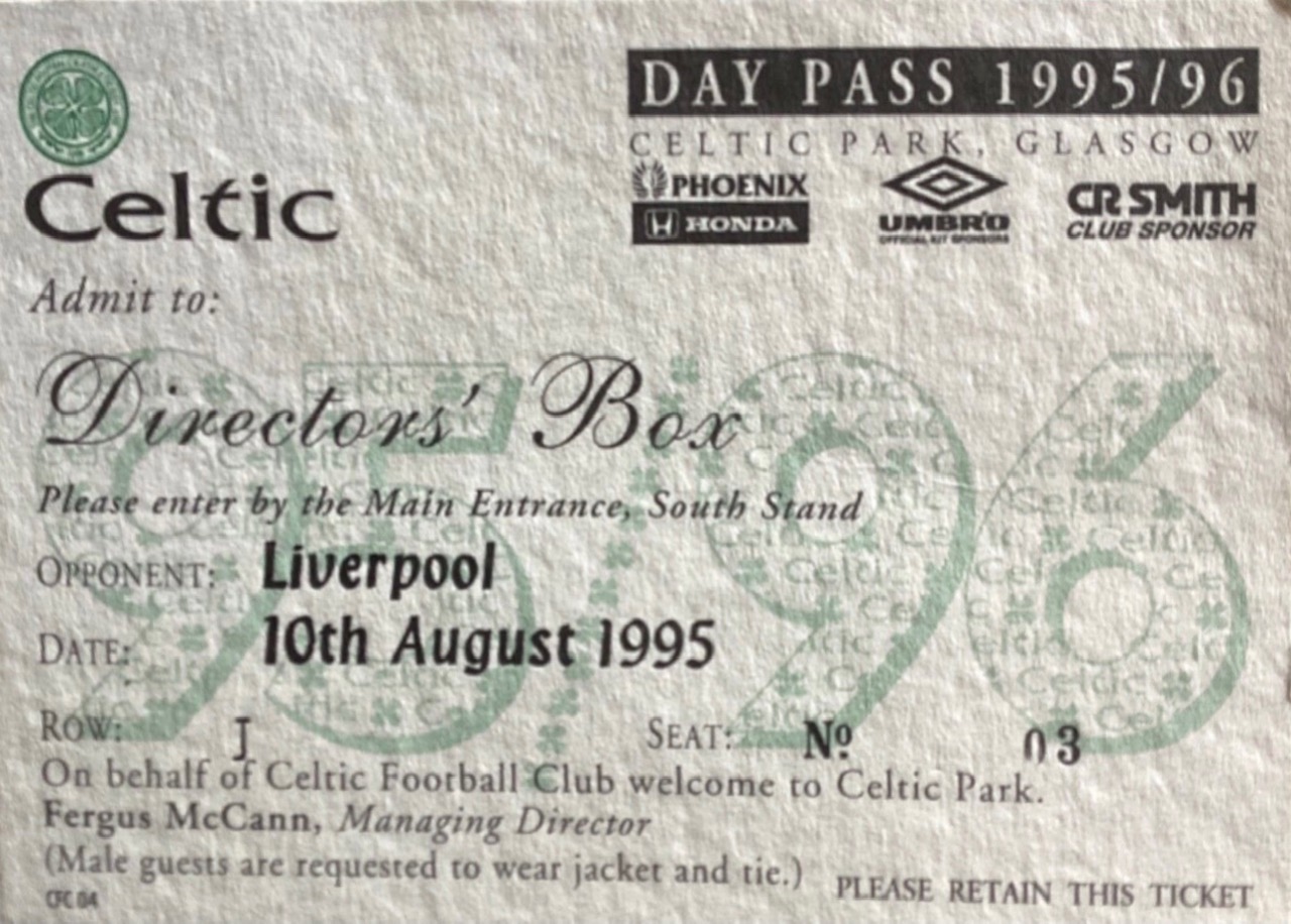 Matchdetails from Celtic - Liverpool played on Thursday 10 August 1995 ...