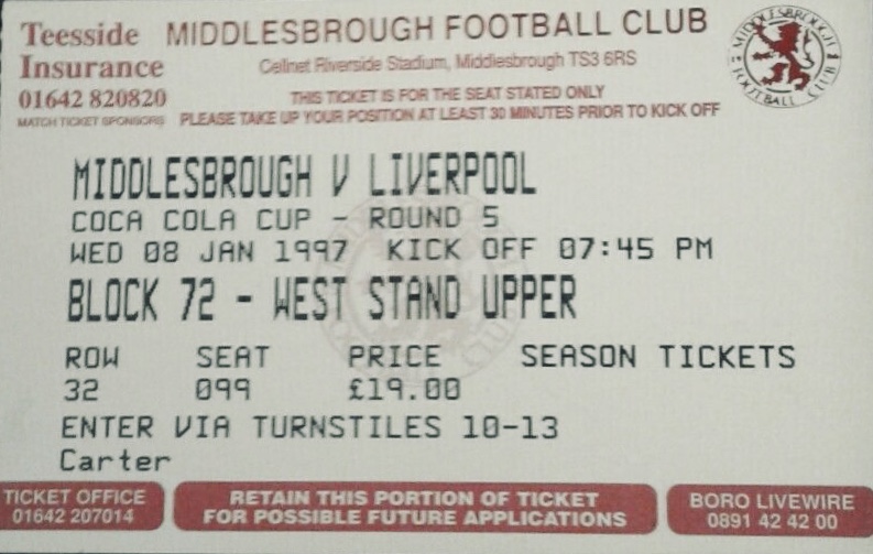 Matchdetails from Middlesbrough - Liverpool played on Wednesday 8 ...