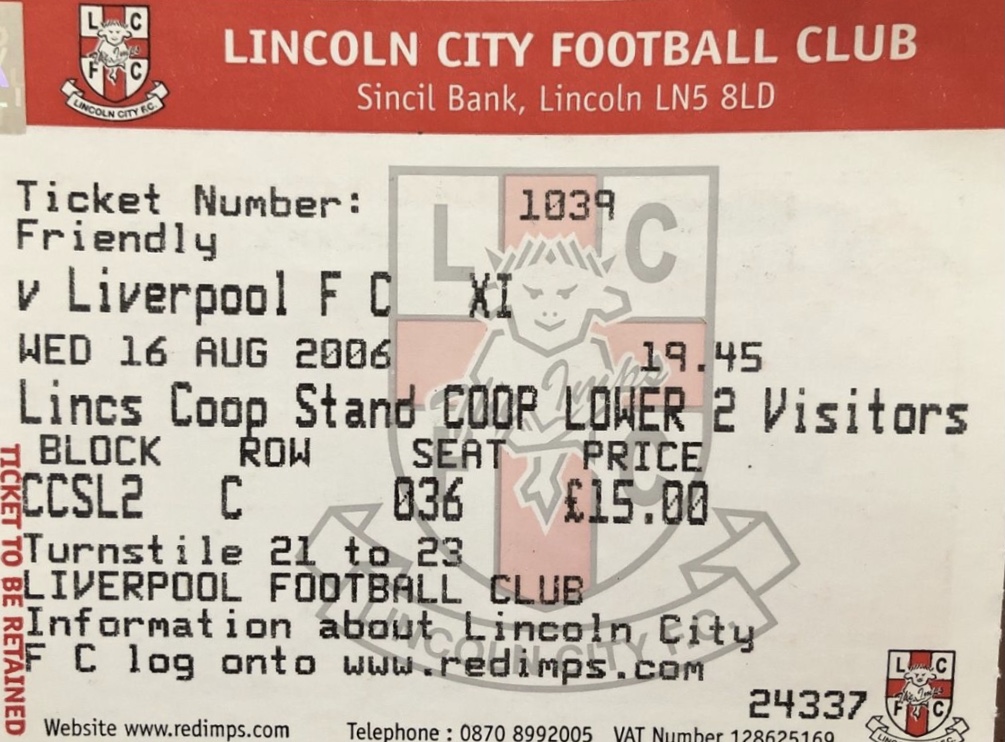Matchdetails from Lincoln City - Liverpool played on Wednesday 16 ...