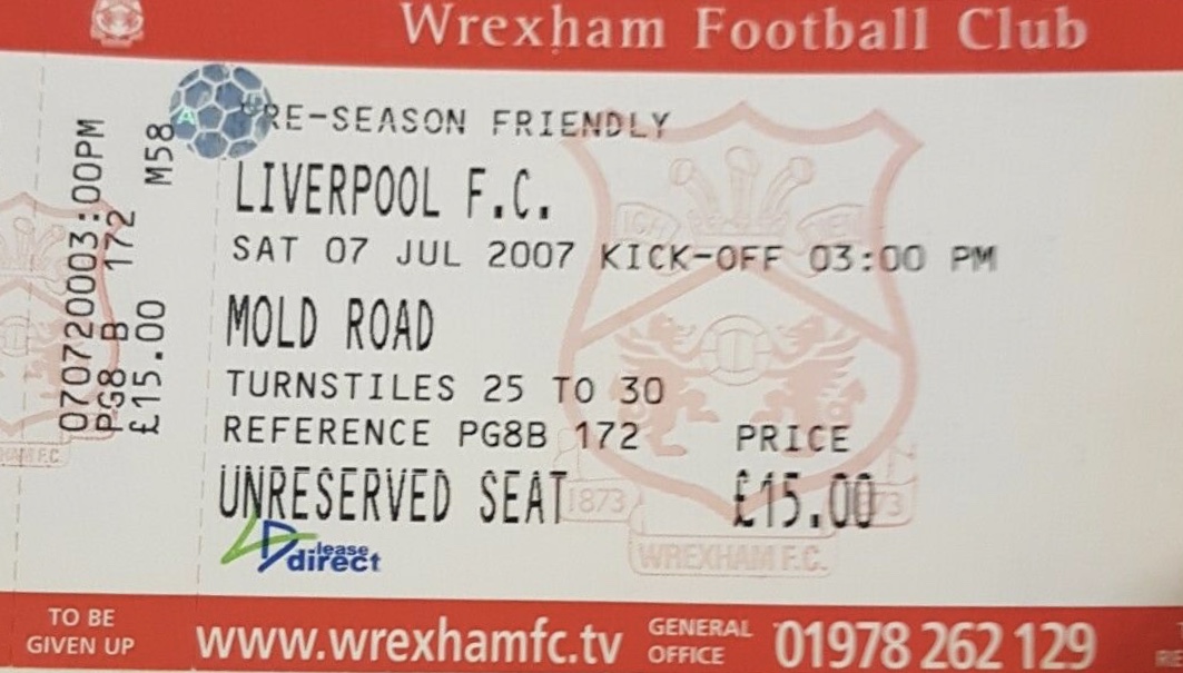 Matchdetails from Wrexham - Liverpool played on Saturday 7 July 2007 ...