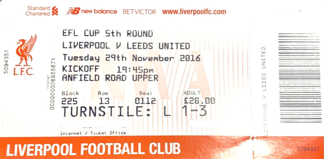 Matchdetails from Liverpool - Leeds United played on Tuesday 29 ...