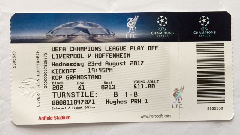 Matchdetails from Liverpool - TSG 1899 Hoffenheim played on Wednesday ...