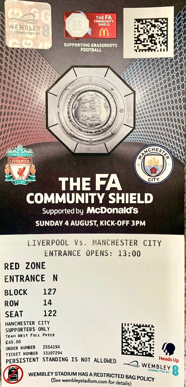 Matchdetails from Liverpool - Manchester City played on Sunday 4 August ...