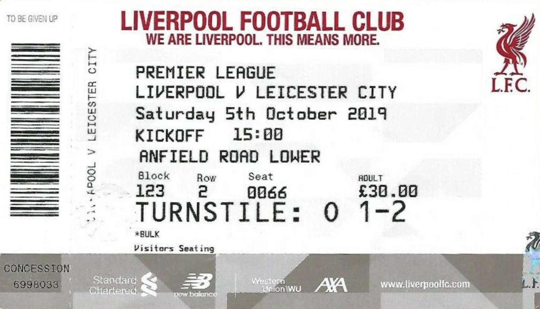 Matchdetails from Liverpool - Leicester City played on Saturday 5 ...