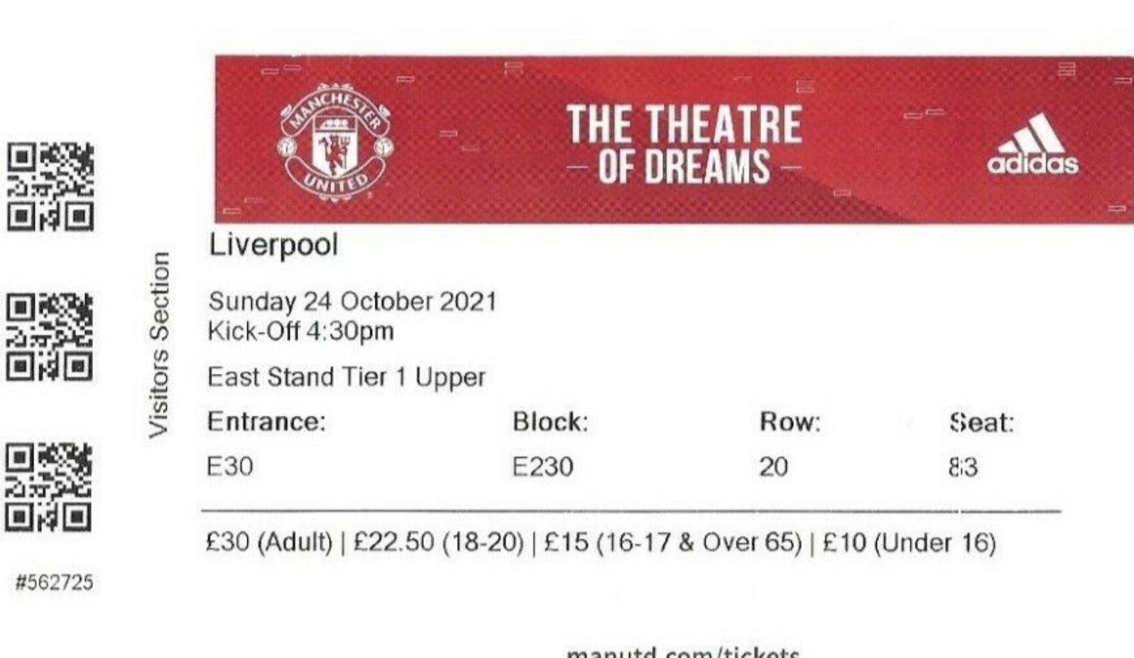 Matchdetails from Manchester United - Liverpool played on Sunday 24 ...