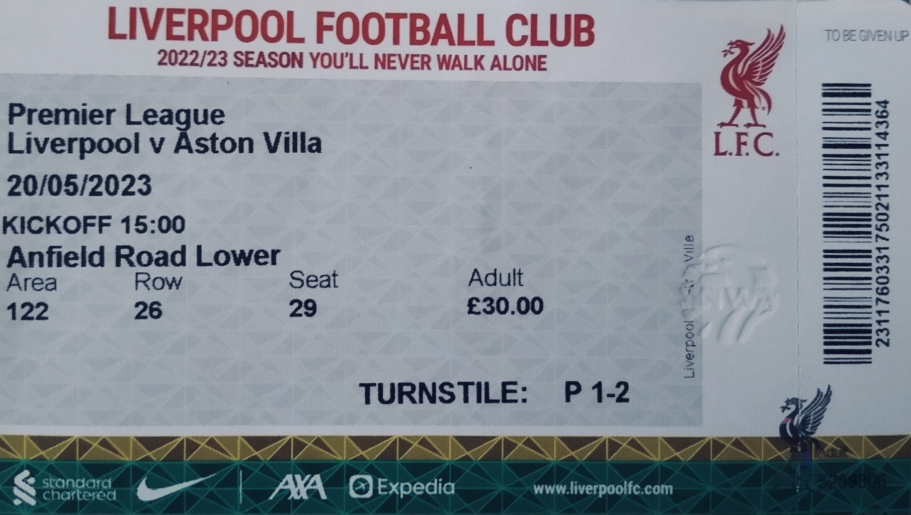Matchdetails from Liverpool - Aston Villa played on Saturday 20 May ...