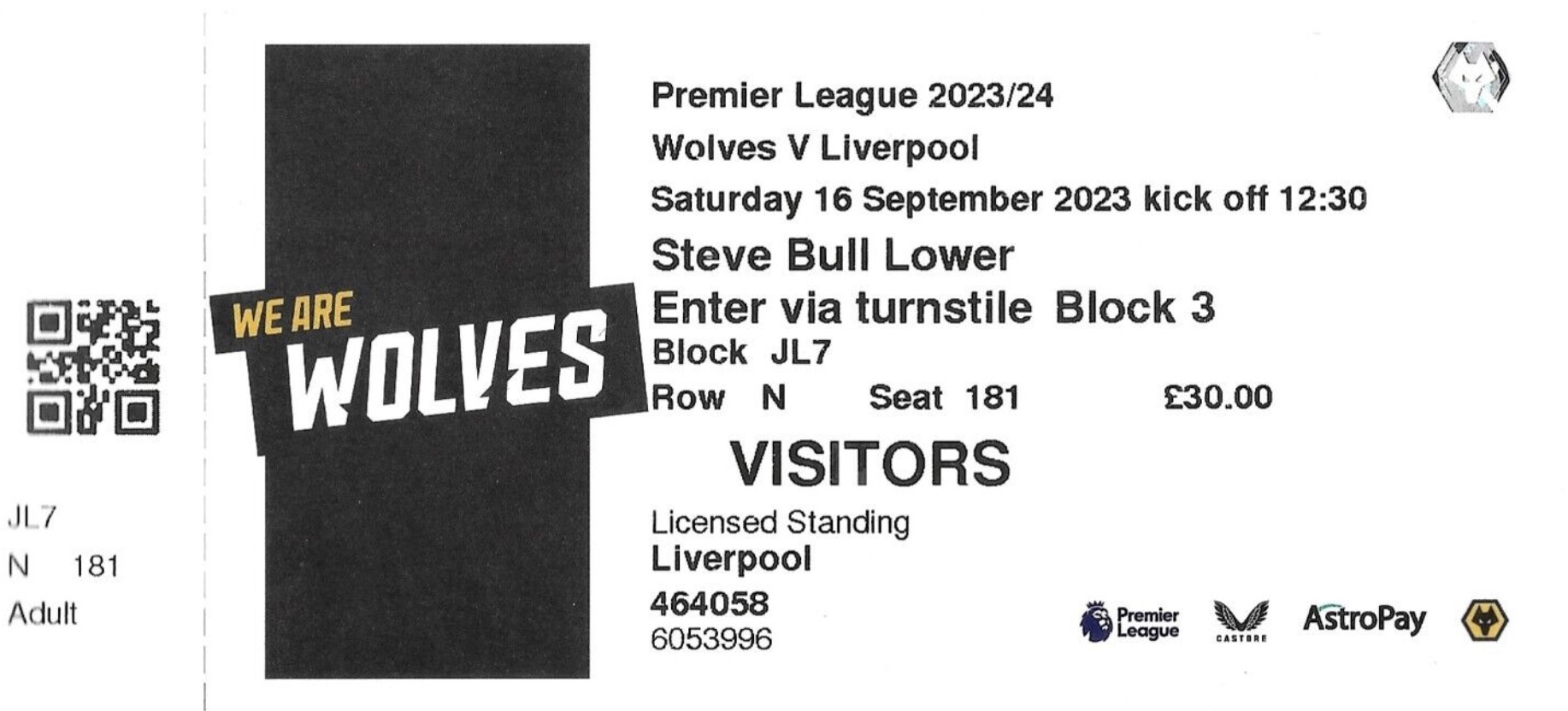 Matchdetails from Wolves - Liverpool played on Saturday 16 September ...