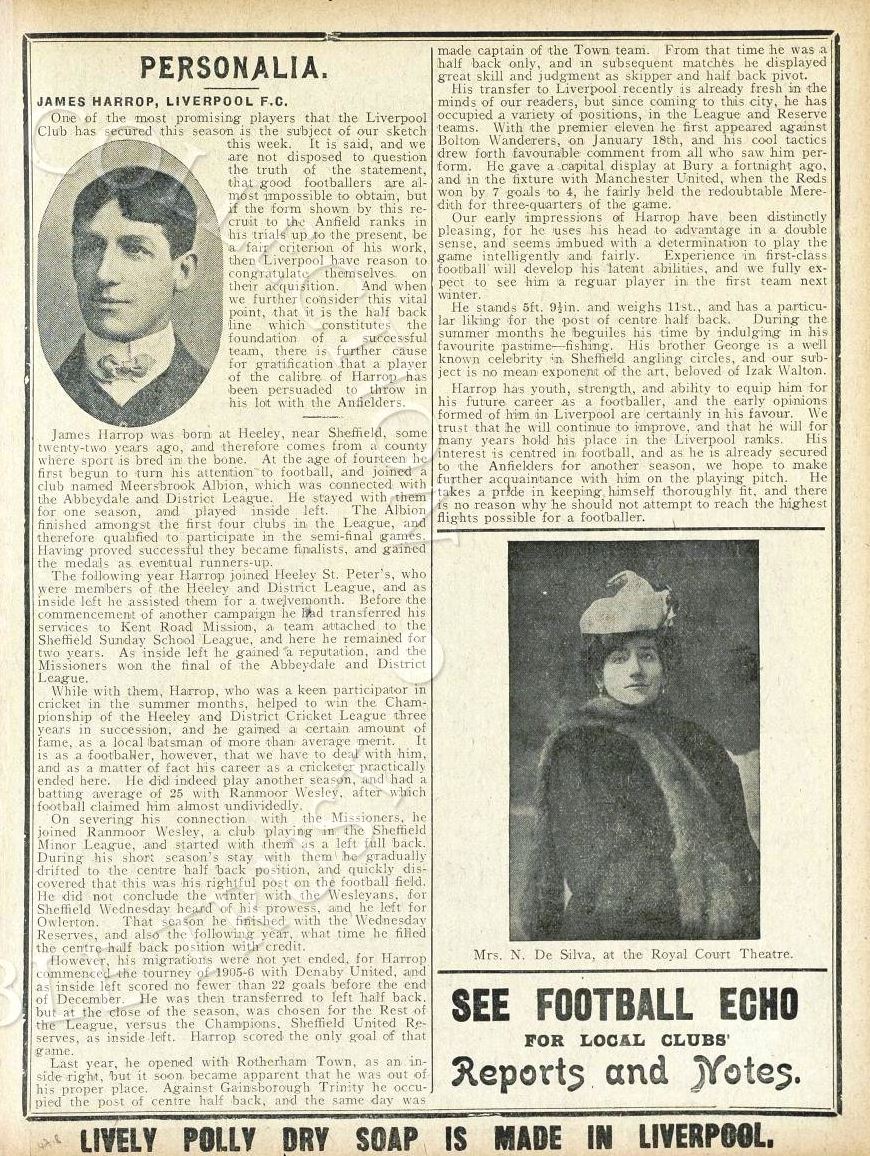 Liverpool career stats for Jimmy Harrop - LFChistory - Stats galore for ...