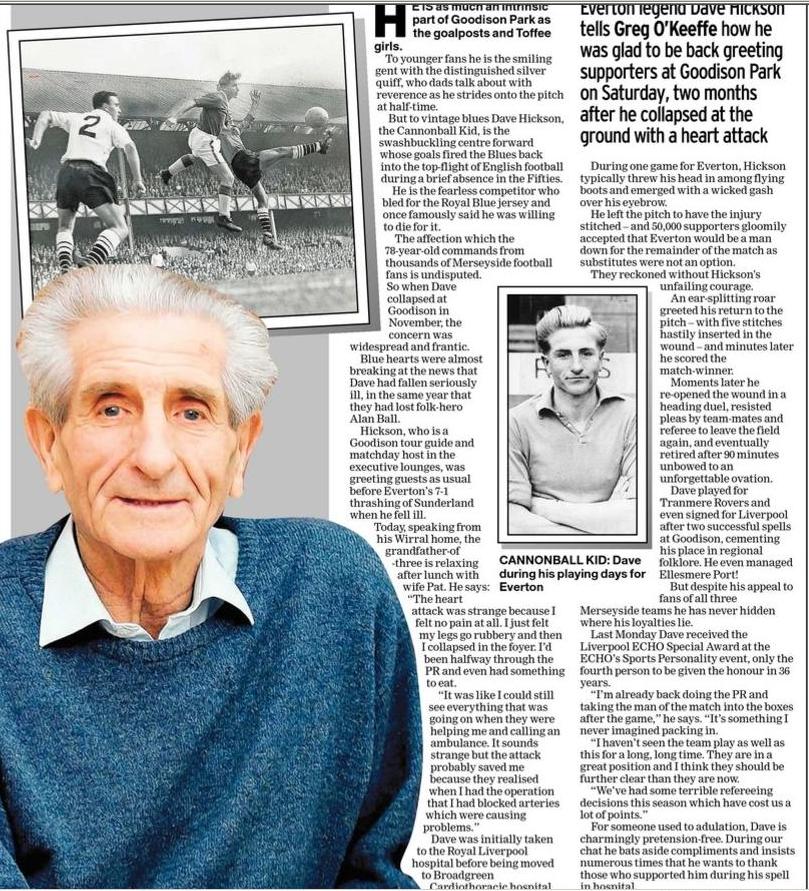 Liverpool career stats for Dave Hickson - LFChistory - Stats galore for ...