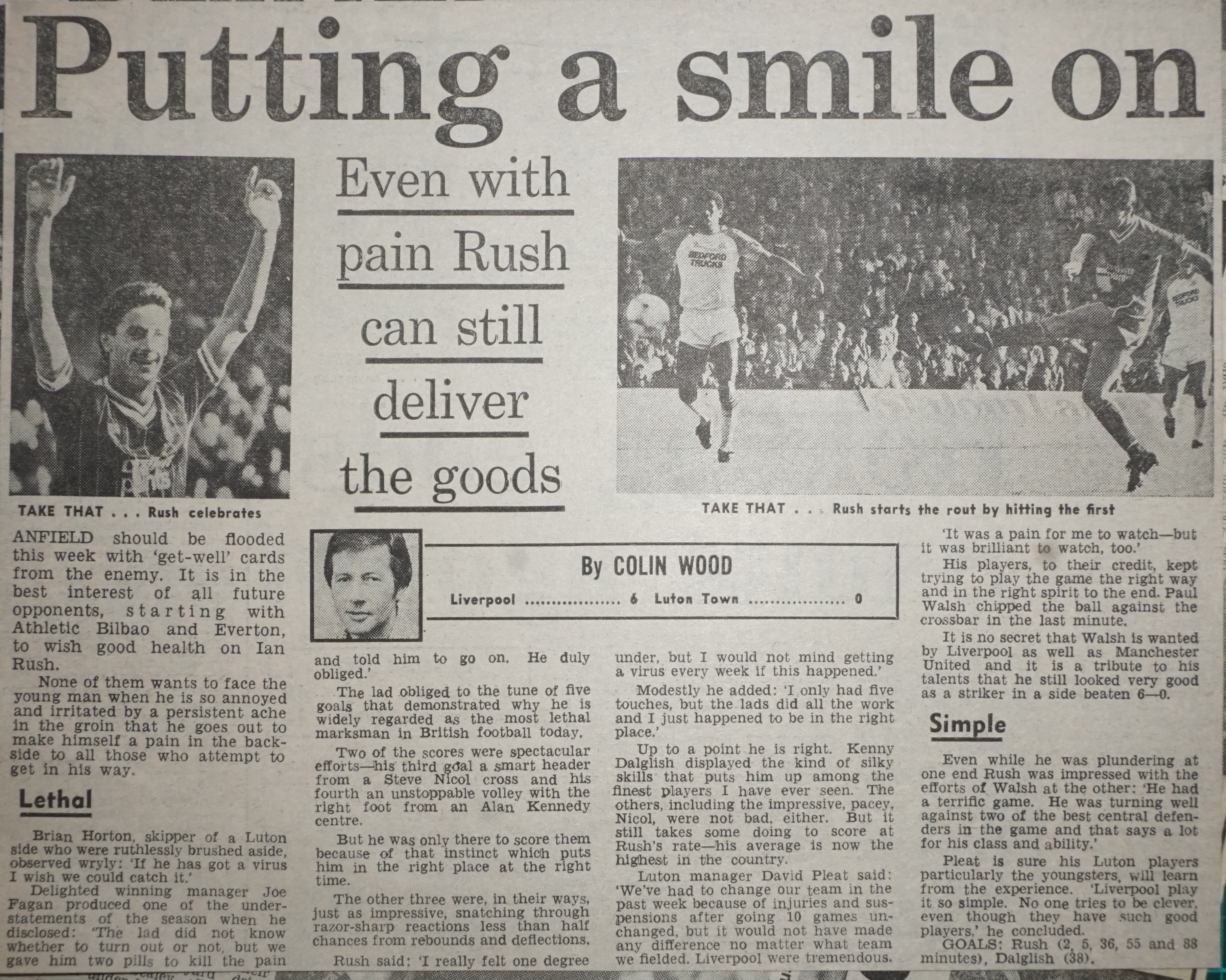 Matchdetails from Liverpool - Luton Town played on Saturday 29 October ...