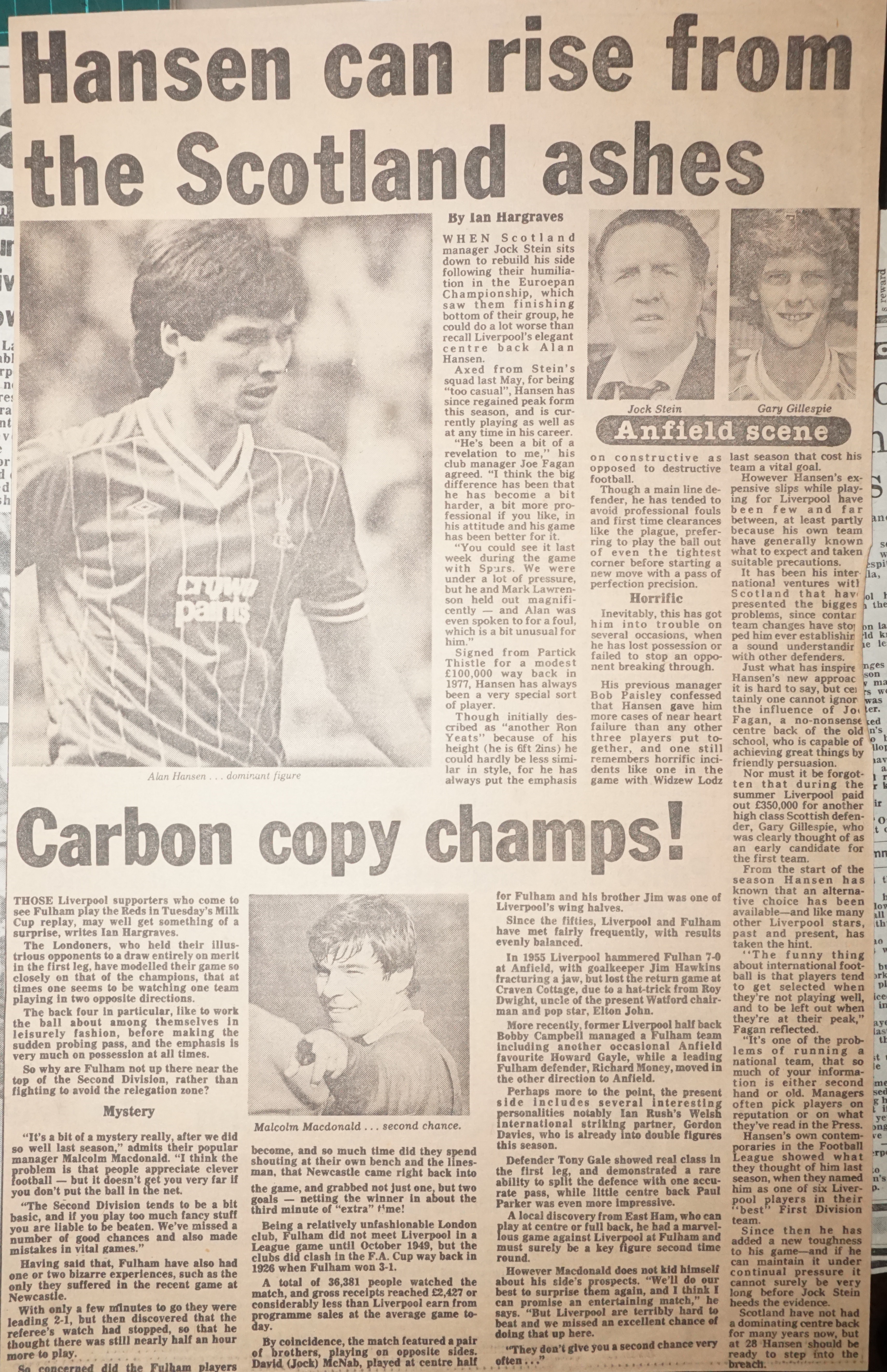 Liverpool career stats for Alan Hansen - LFChistory - Stats galore for ...