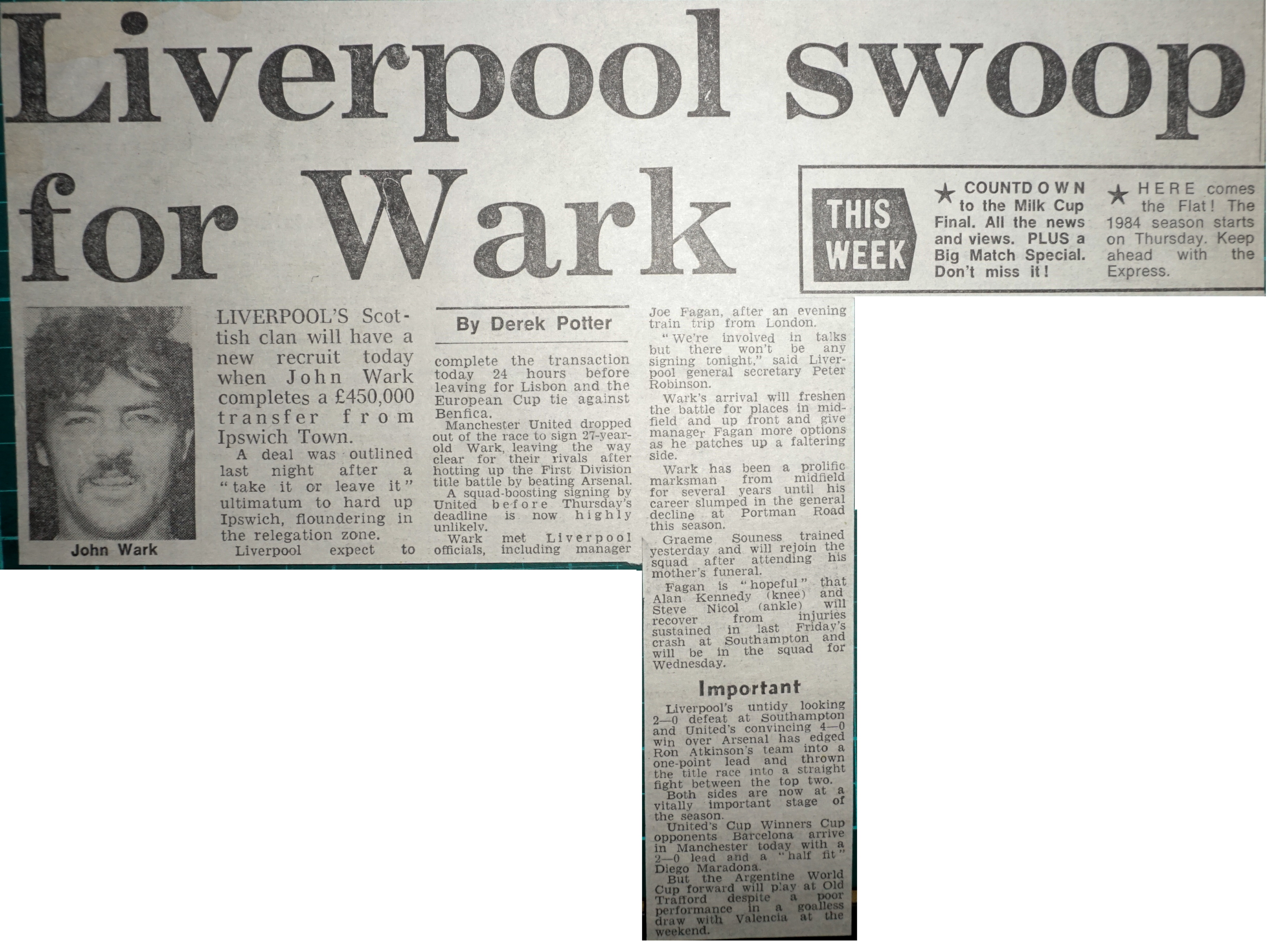 Liverpool career stats for John Wark - LFChistory - Stats galore for ...
