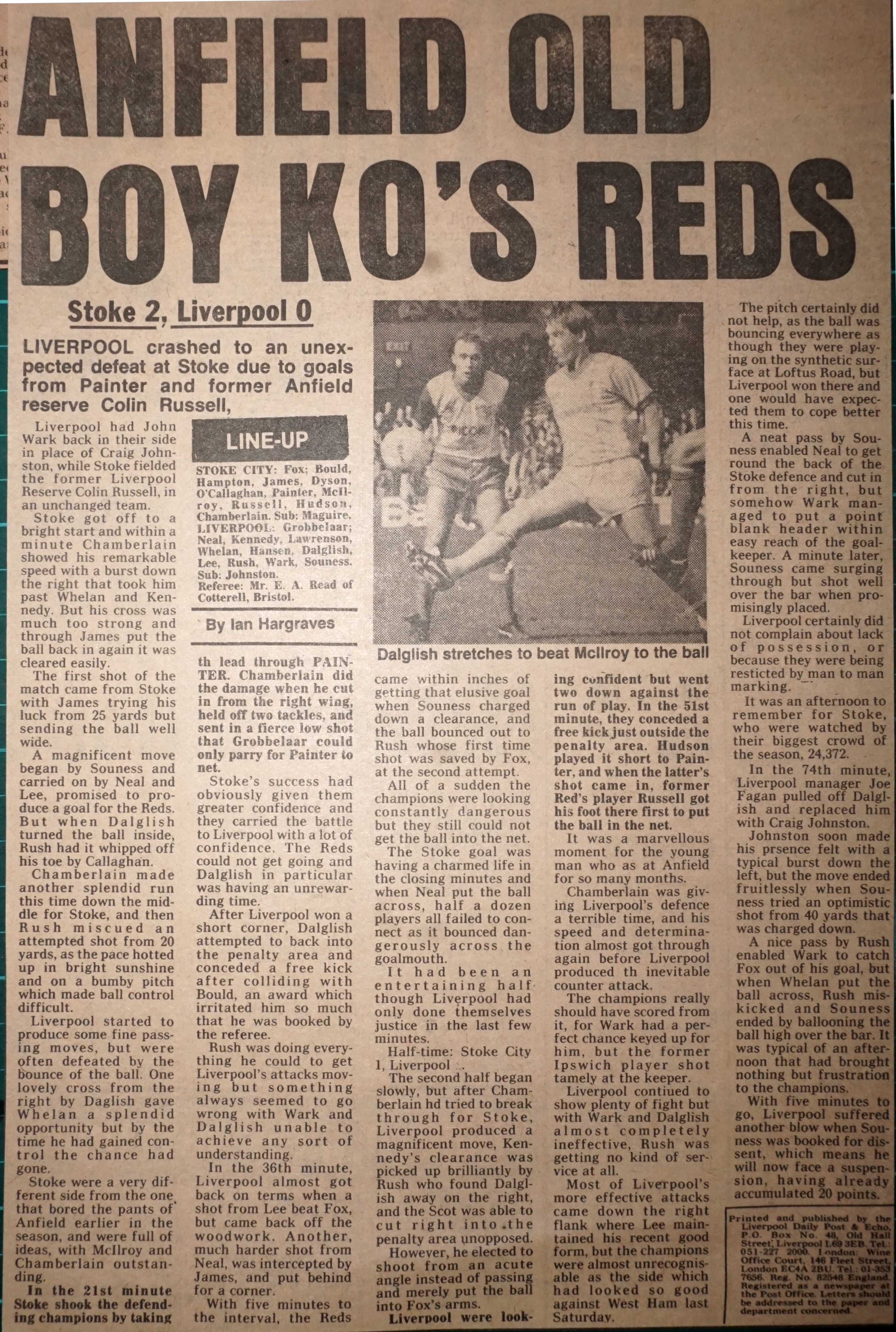 Liverpool career stats for Colin Russell - LFChistory - Stats galore ...