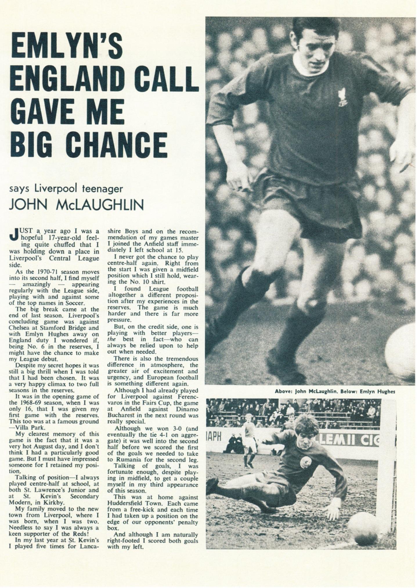Liverpool career stats for John McLaughlin - LFChistory - Stats galore ...