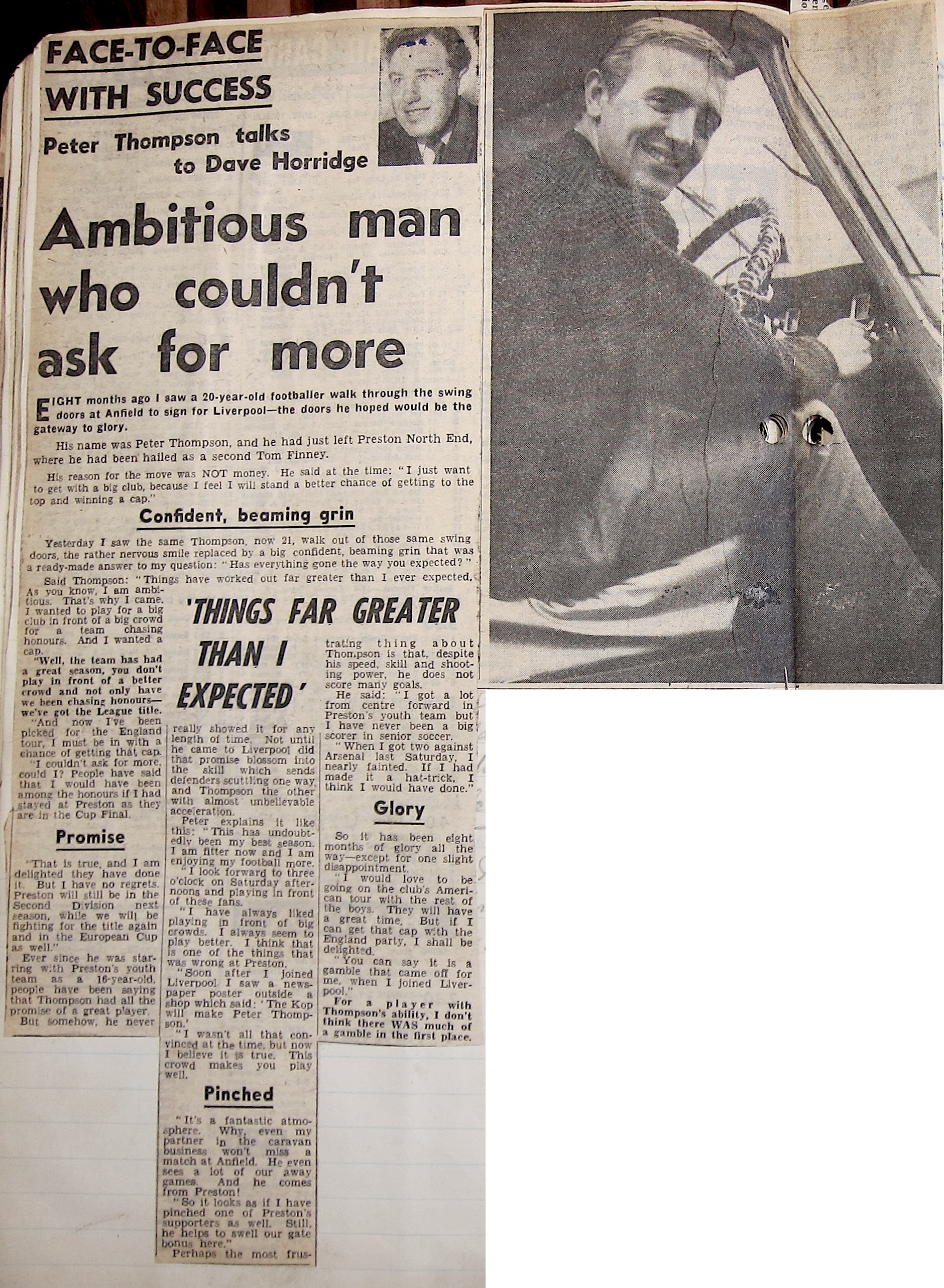 Liverpool career stats for Peter Thompson - LFChistory - Stats galore ...