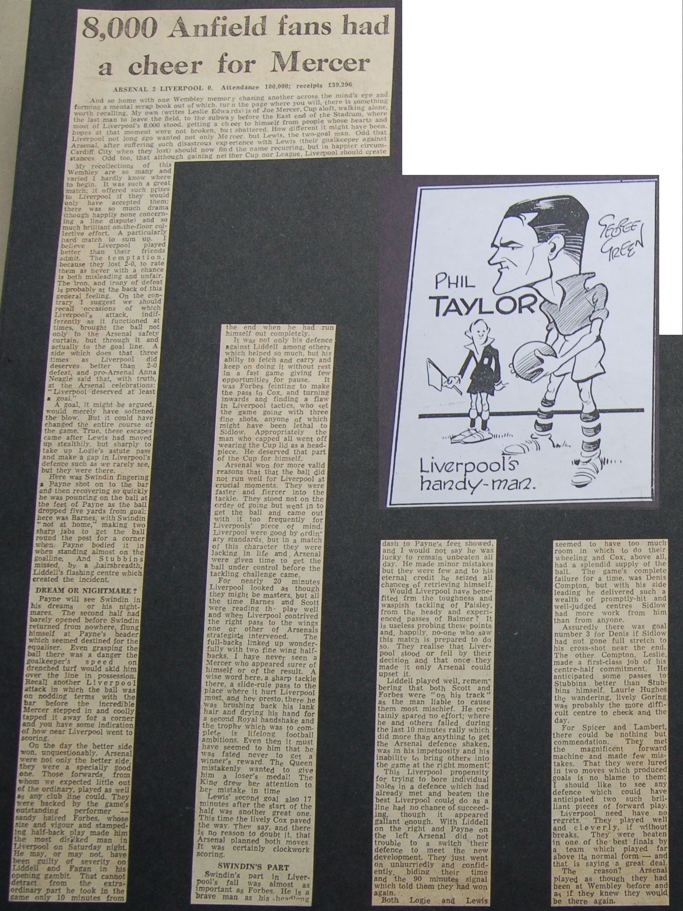 Matchdetails from Liverpool - Arsenal played on Saturday 29 April 1950 ...