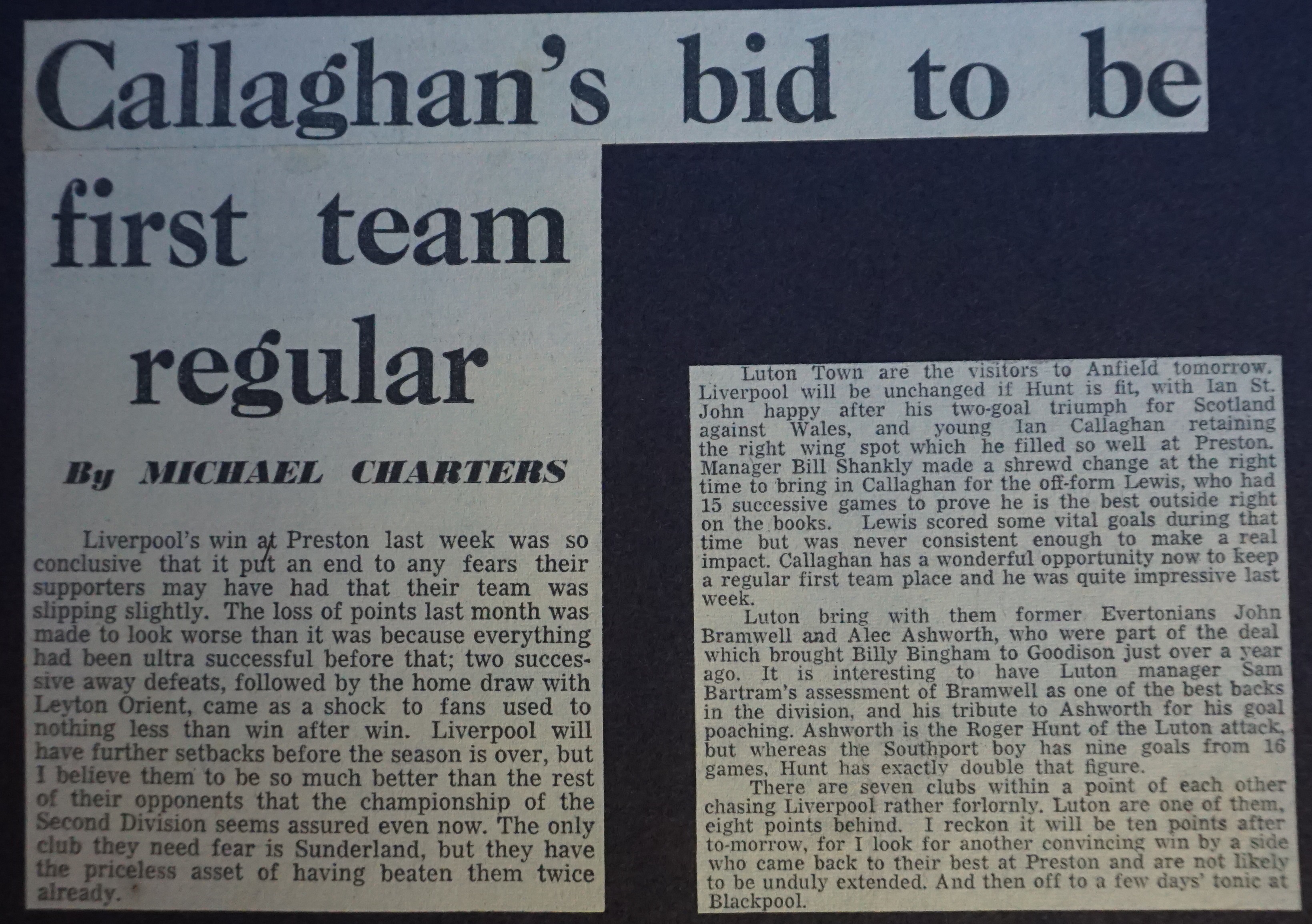Liverpool career stats for Ian Callaghan - LFChistory - Stats galore ...