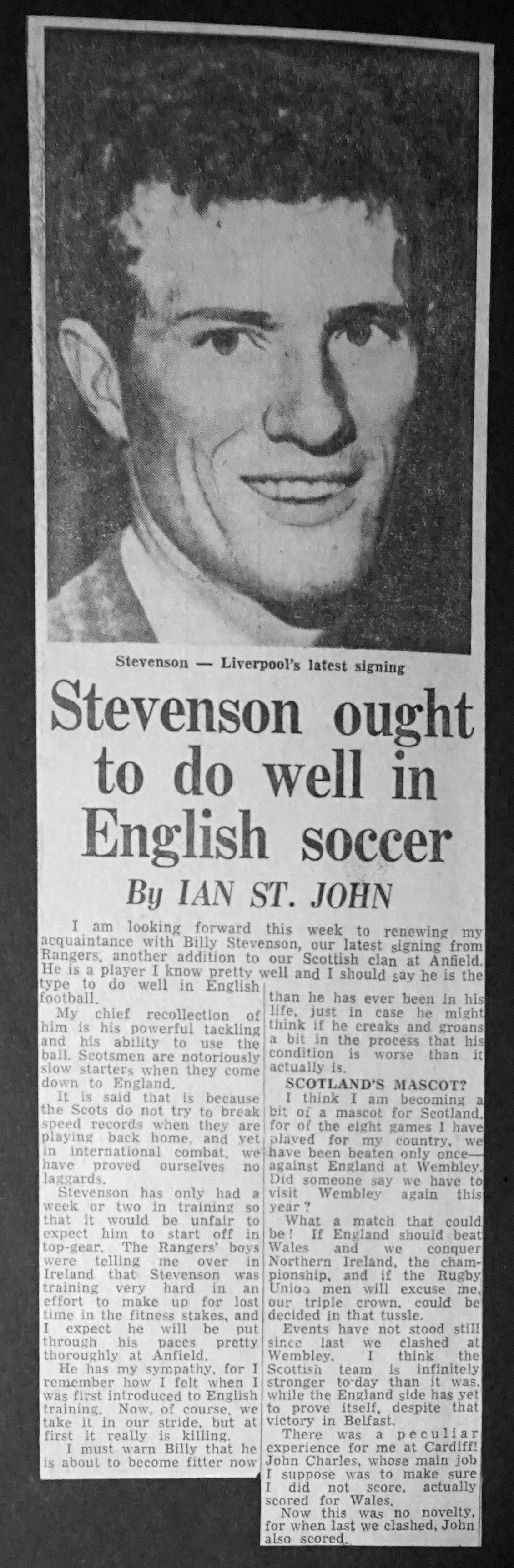 Liverpool career stats for Willie Stevenson - LFChistory - Stats galore ...