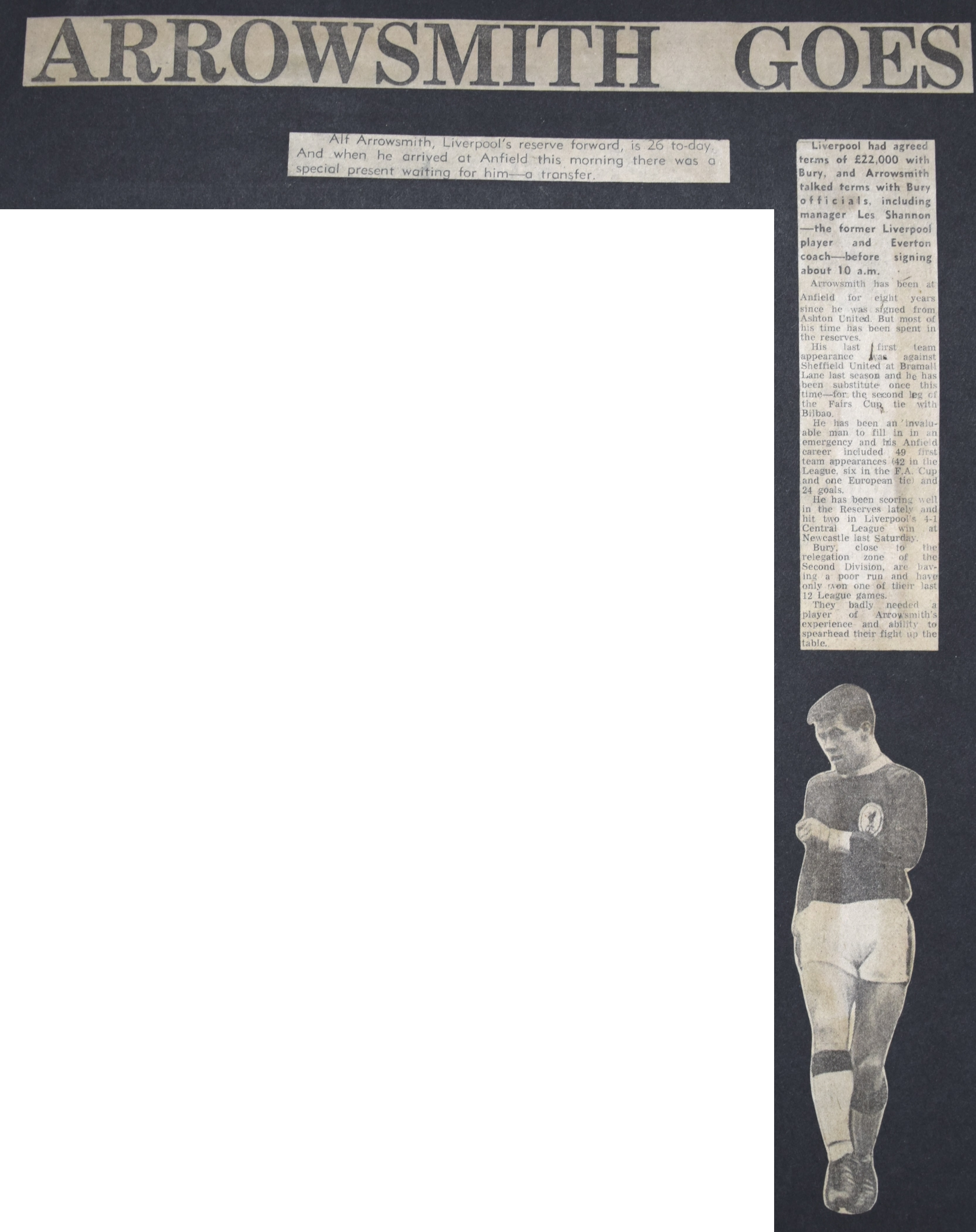 Liverpool career stats for Alf Arrowsmith - LFChistory - Stats galore ...