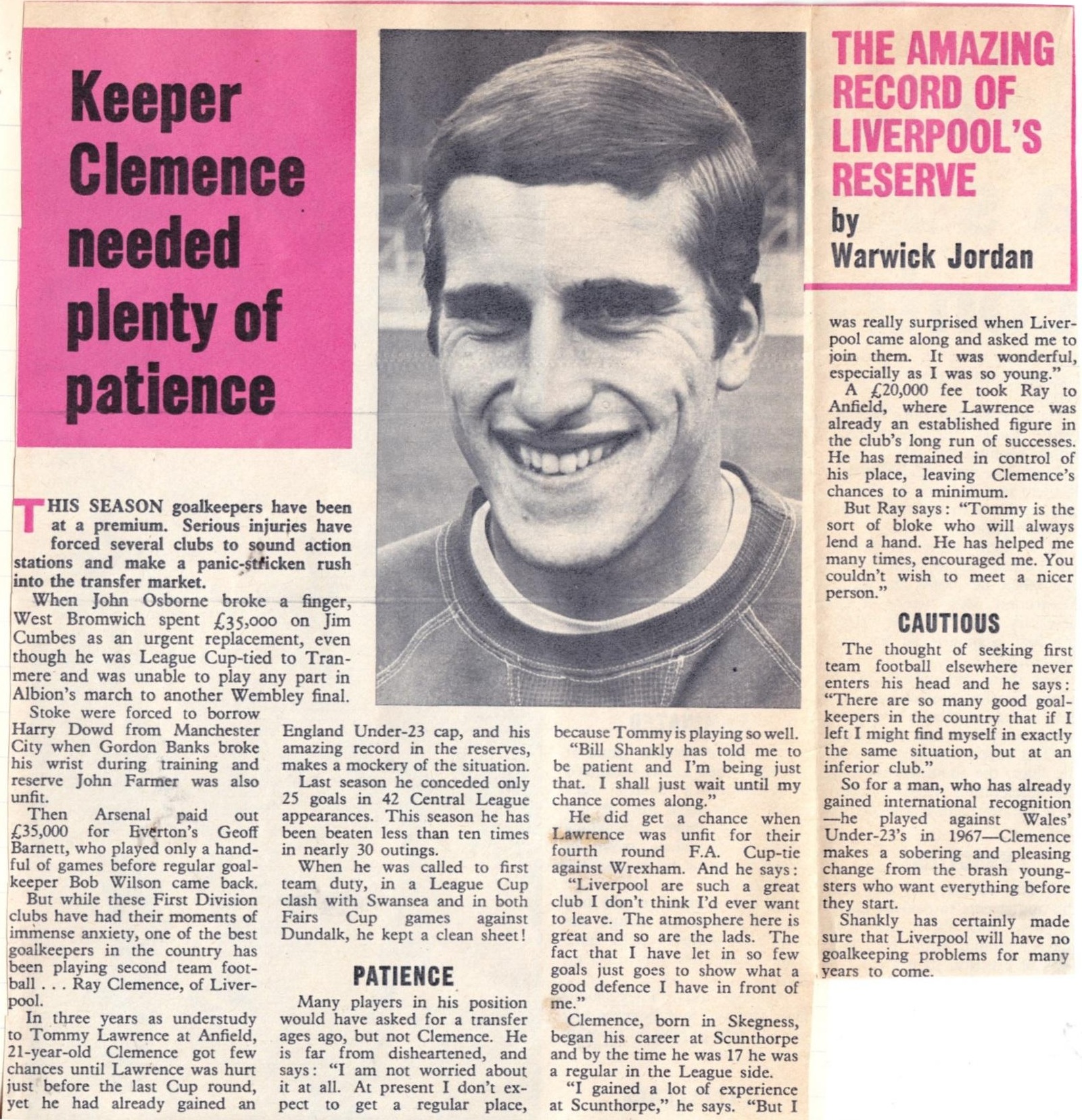 Liverpool career stats for Ray Clemence - LFChistory - Stats galore for ...