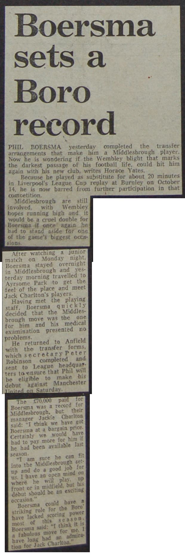 Liverpool career stats for Phil Boersma - LFChistory - Stats galore for ...