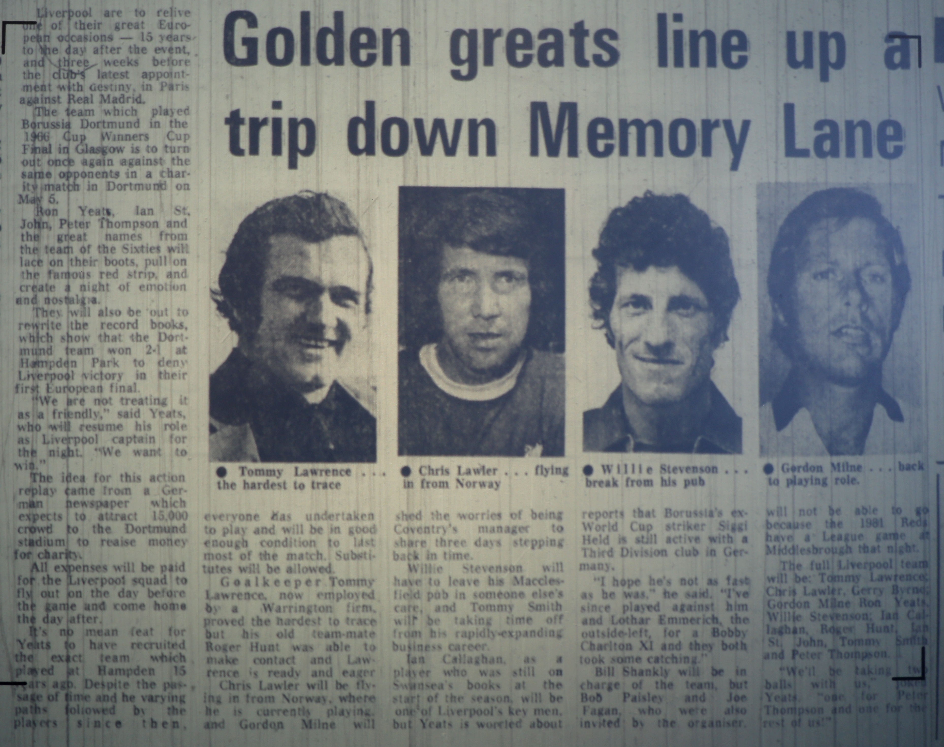 Liverpool career stats for Gordon Milne - LFChistory - Stats galore for ...