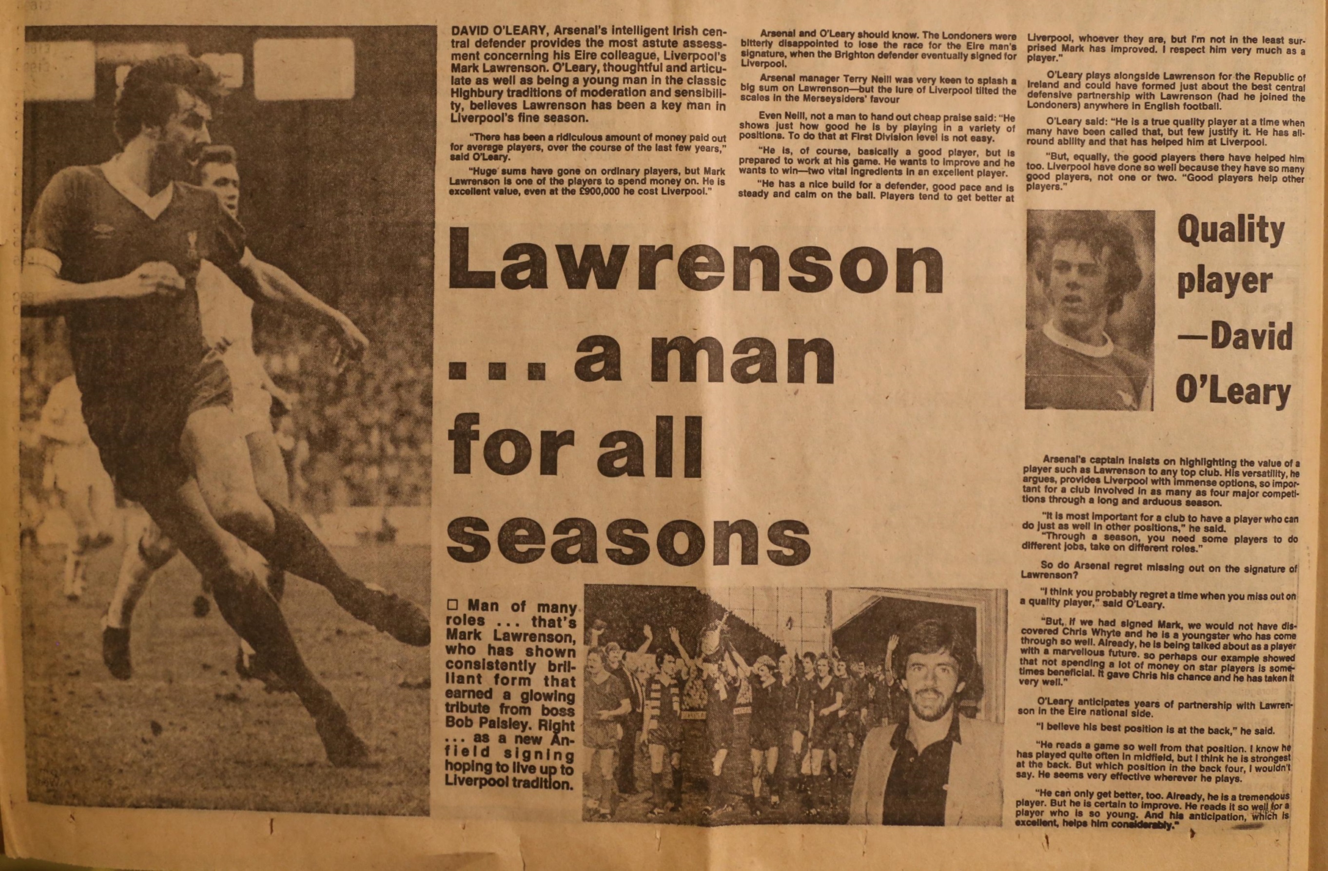 Liverpool career stats for Mark Lawrenson - LFChistory - Stats galore ...