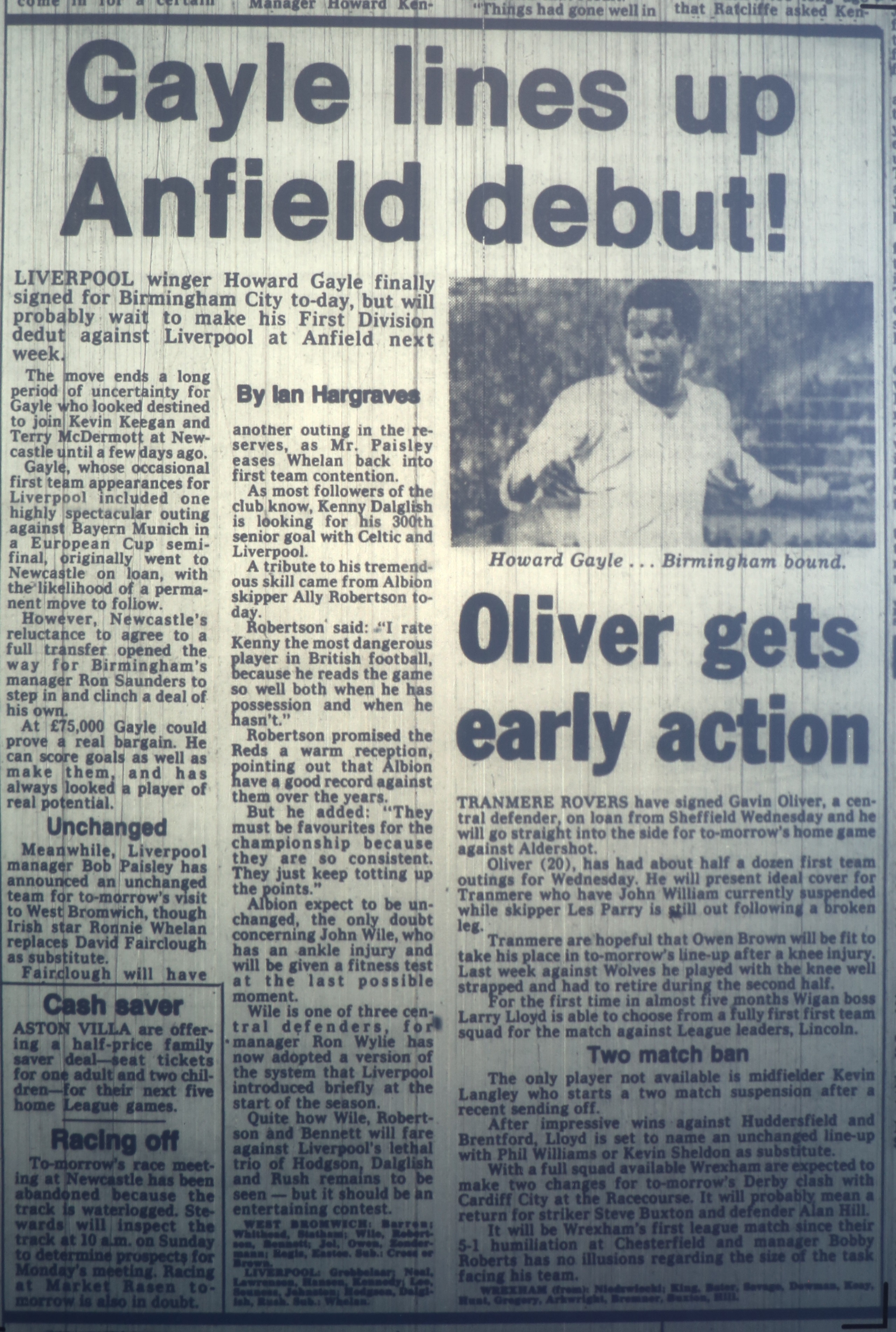 Liverpool career stats for Howard Gayle - LFChistory - Stats galore for ...