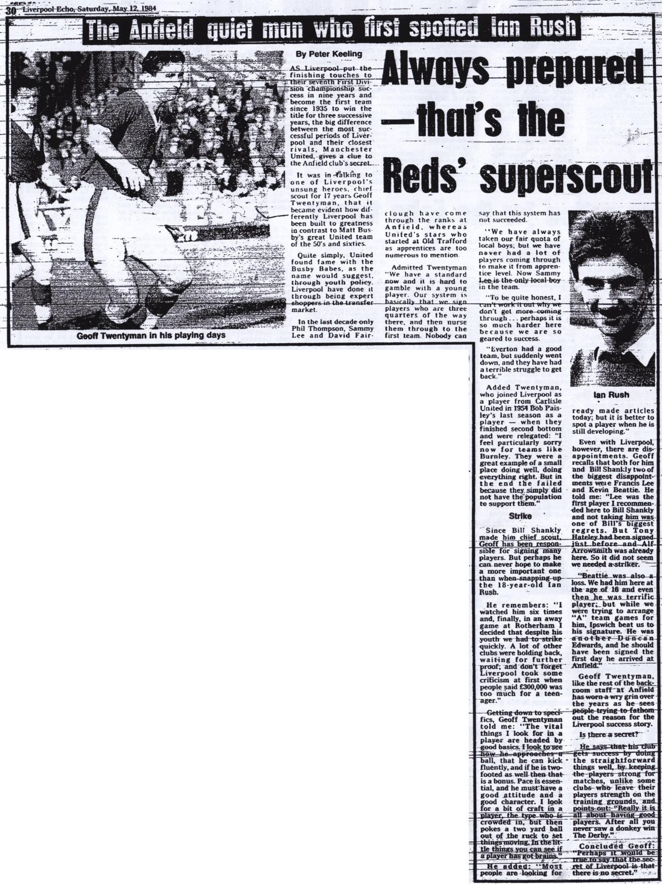Matchdetails from Liverpool - Coventry City played on Monday 7 May 1984 ...