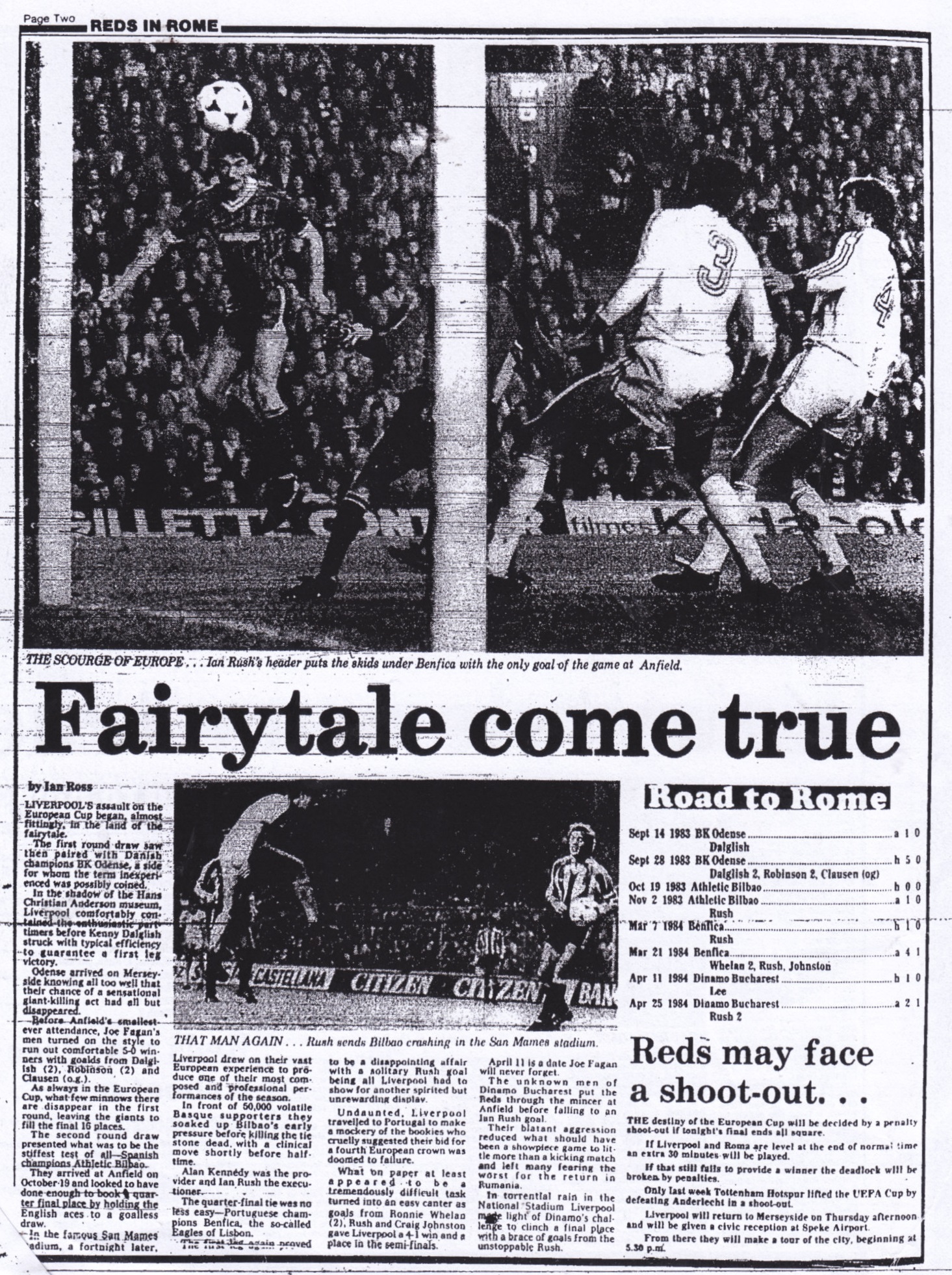 Matchdetails from Liverpool - Roma played on Wednesday 30 May 1984 ...