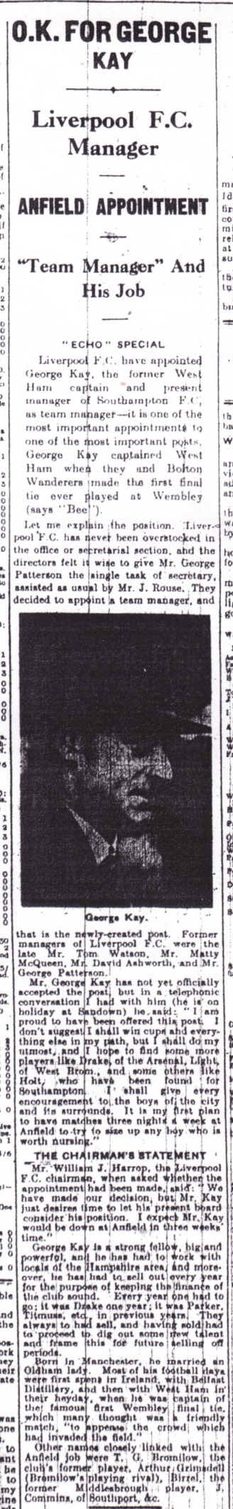 George Kay - LFChistory - Stats galore for Liverpool FC!