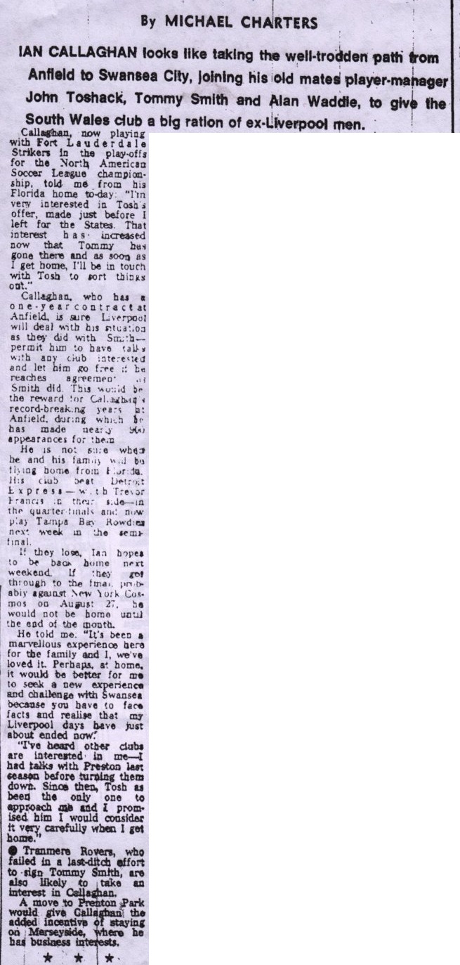 Liverpool career stats for Ian Callaghan - LFChistory - Stats galore ...