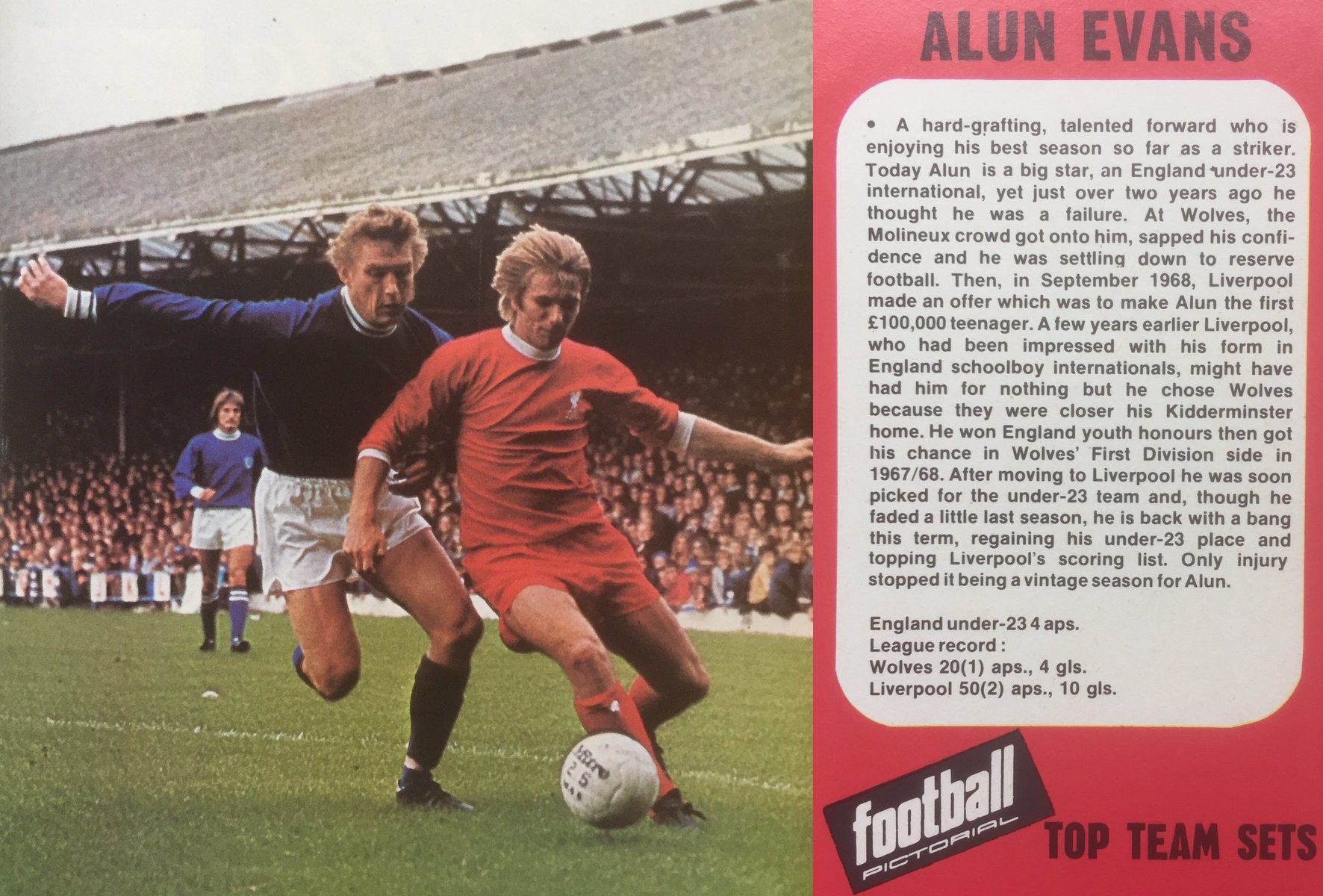 Liverpool career stats for Alun Evans - LFChistory - Stats galore for ...