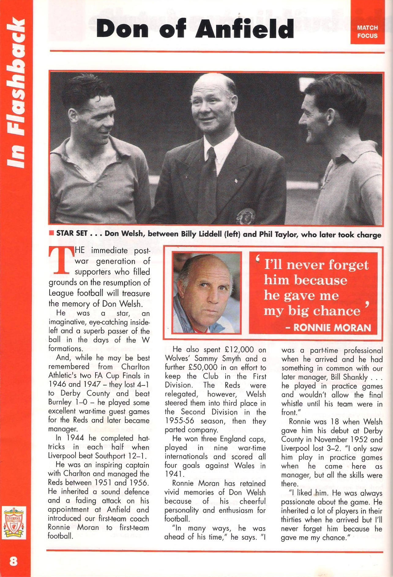 Liverpool career stats for Ronnie Moran - LFChistory - Stats galore for ...