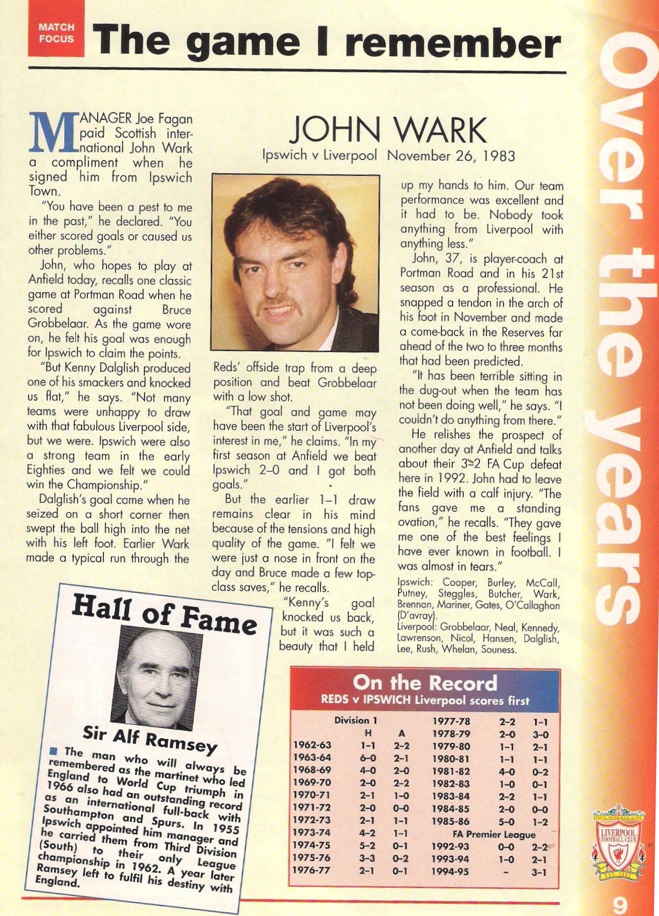 Liverpool career stats for John Wark - LFChistory - Stats galore for Liverpool FC!