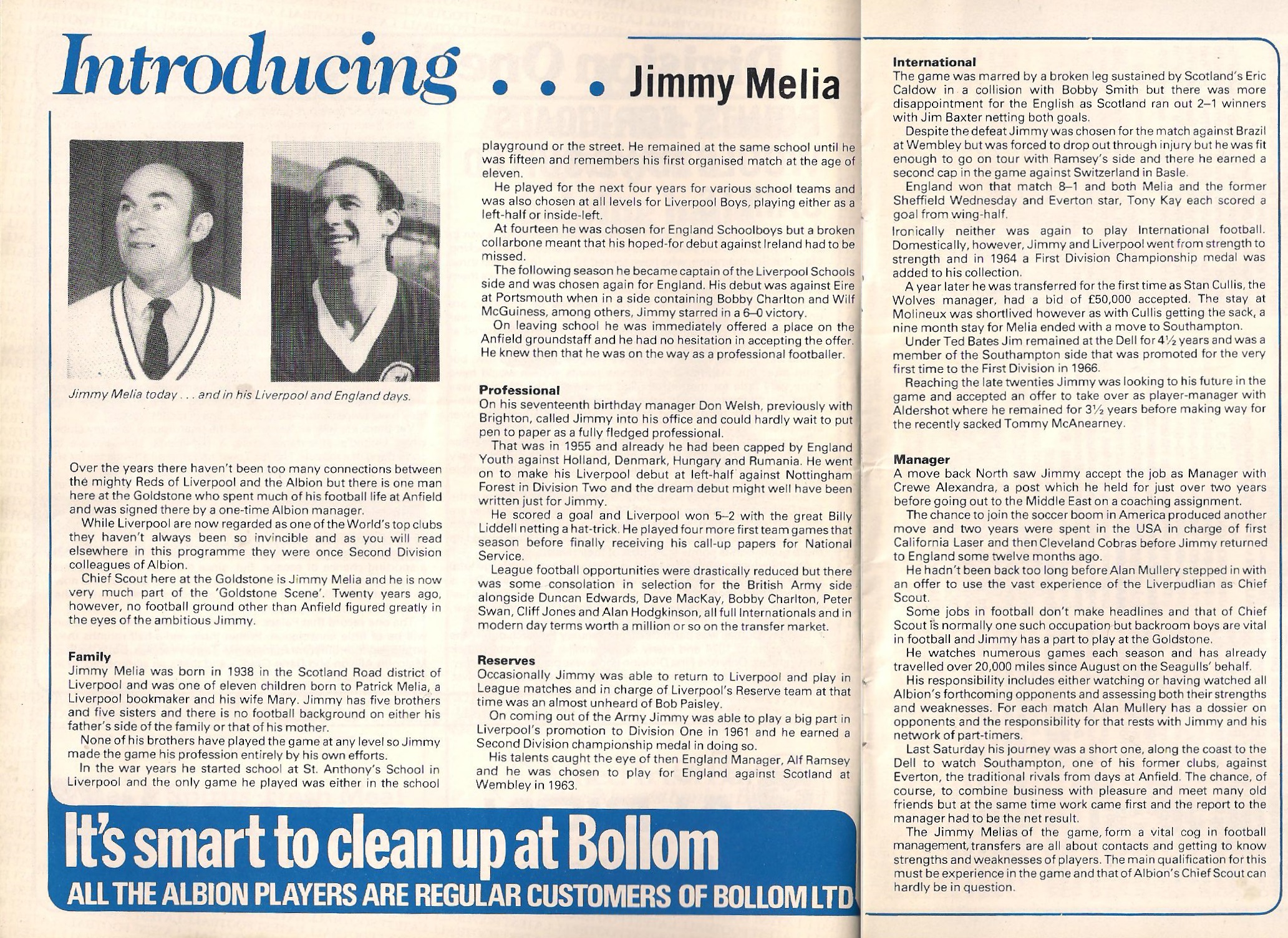 Liverpool career stats for Jimmy Melia - LFChistory - Stats galore for ...