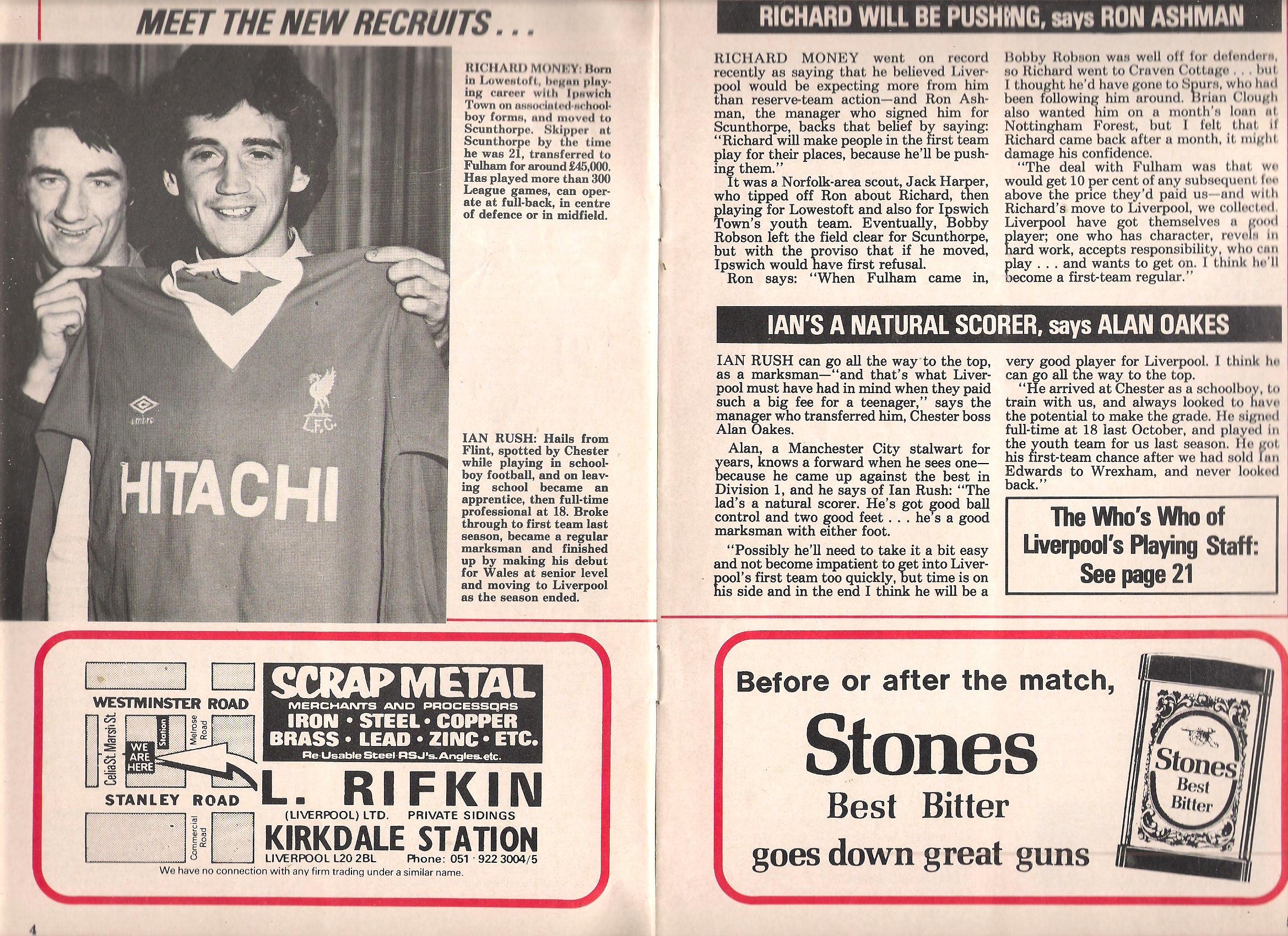 Liverpool career stats for Richard Money - LFChistory - Stats galore ...