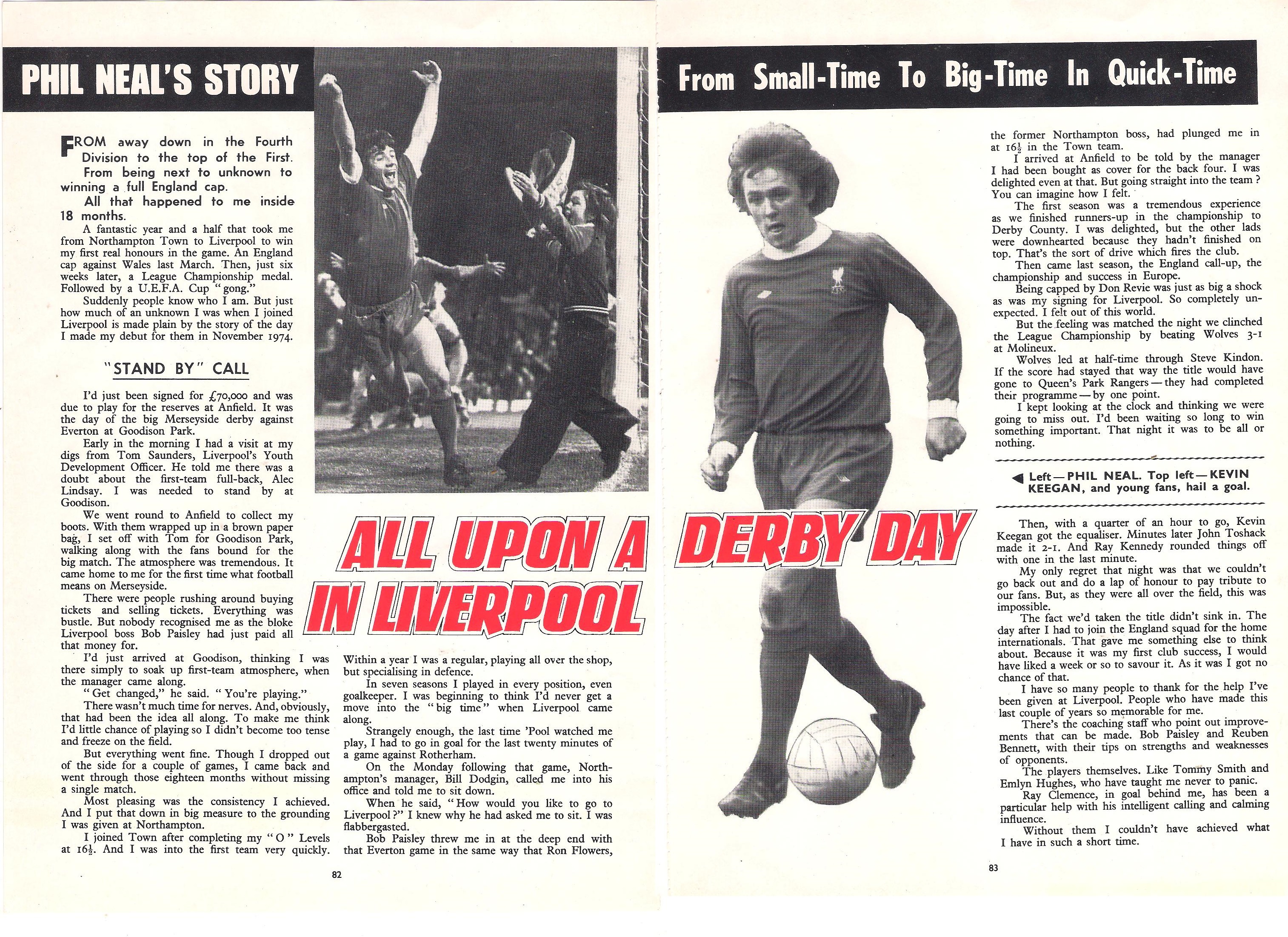 Liverpool career stats for Phil Neal - LFChistory - Stats galore for ...