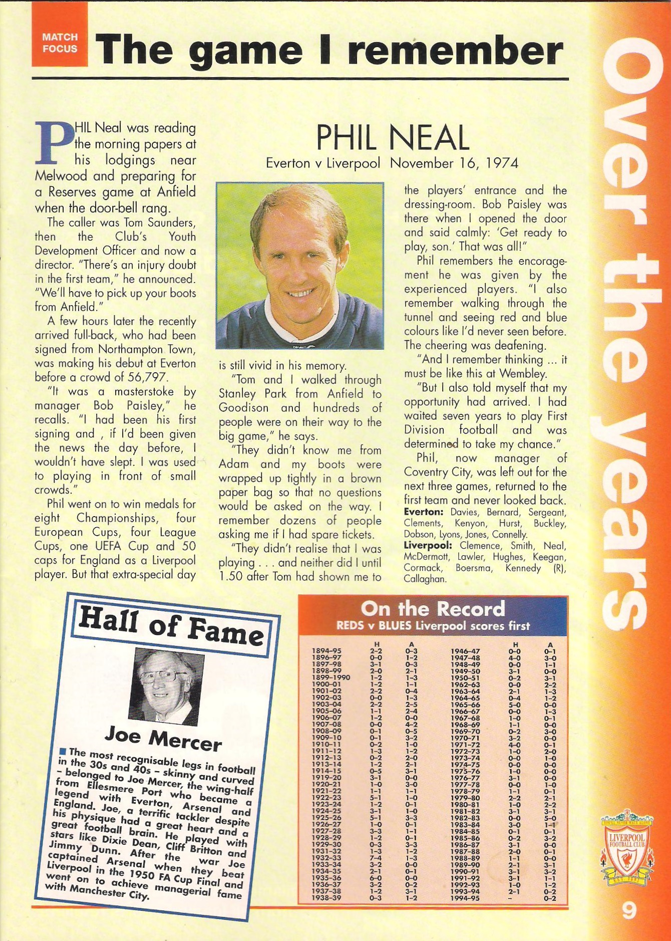 Liverpool career stats for Phil Neal - LFChistory - Stats galore for ...