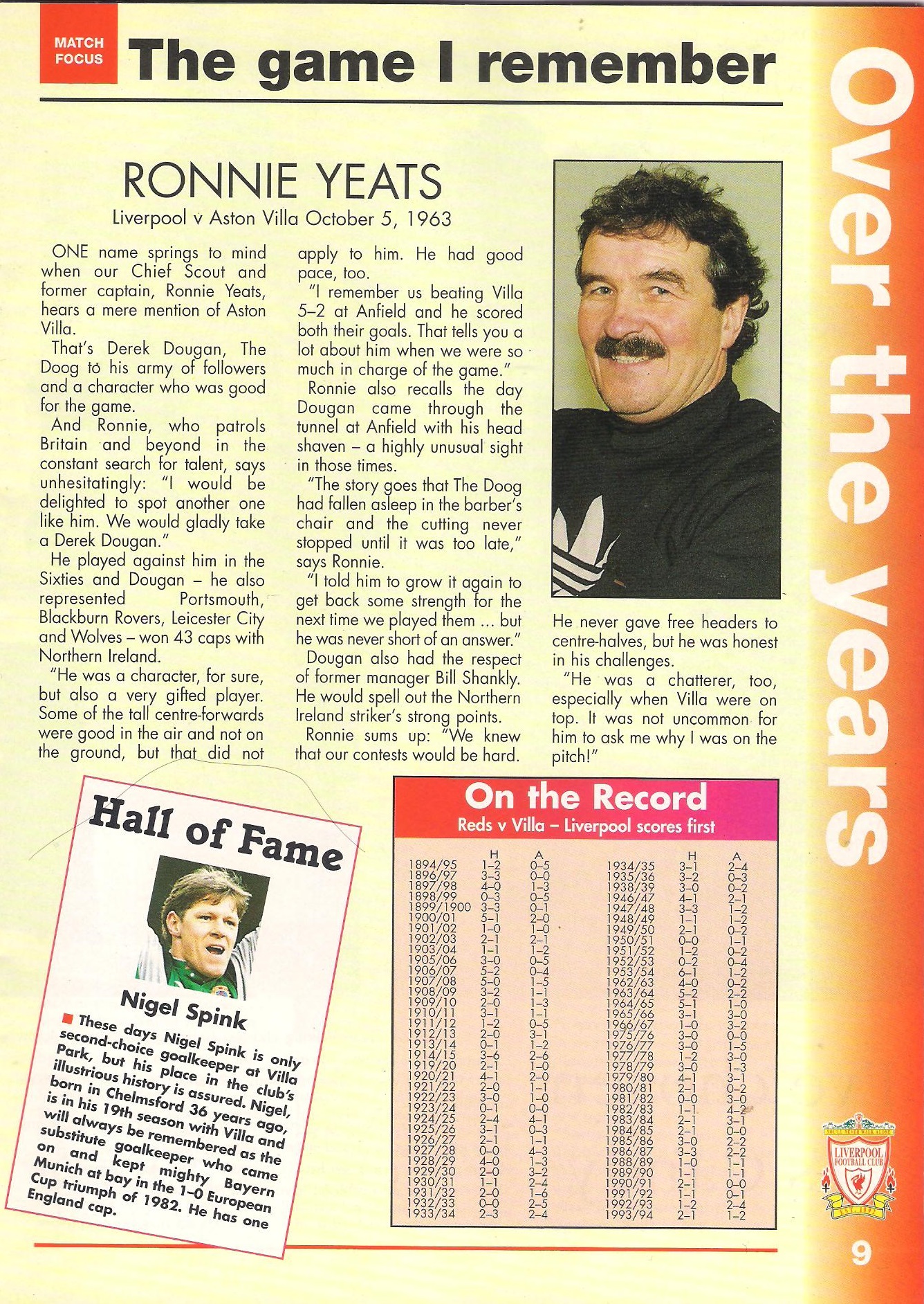 Liverpool career stats for Ron Yeats - LFChistory - Stats galore for ...