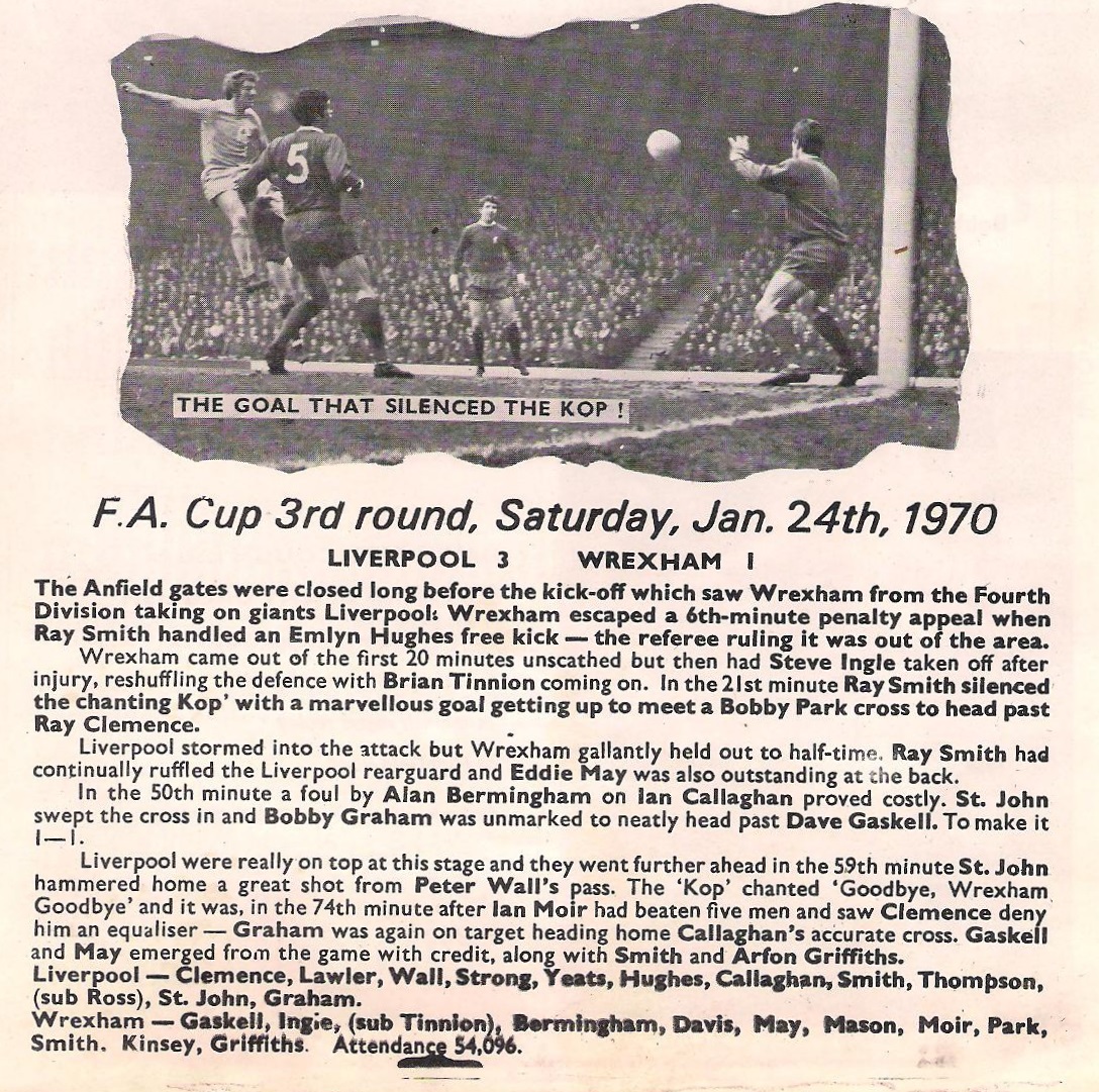 Matchdetails from Liverpool - Wrexham played on Saturday 24 January ...