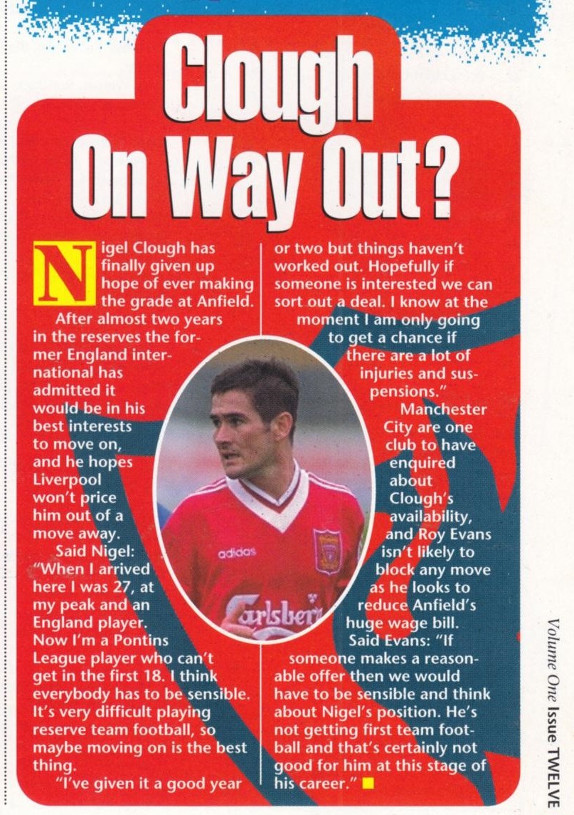 Liverpool career stats for Nigel Clough - LFChistory - Stats galore for ...