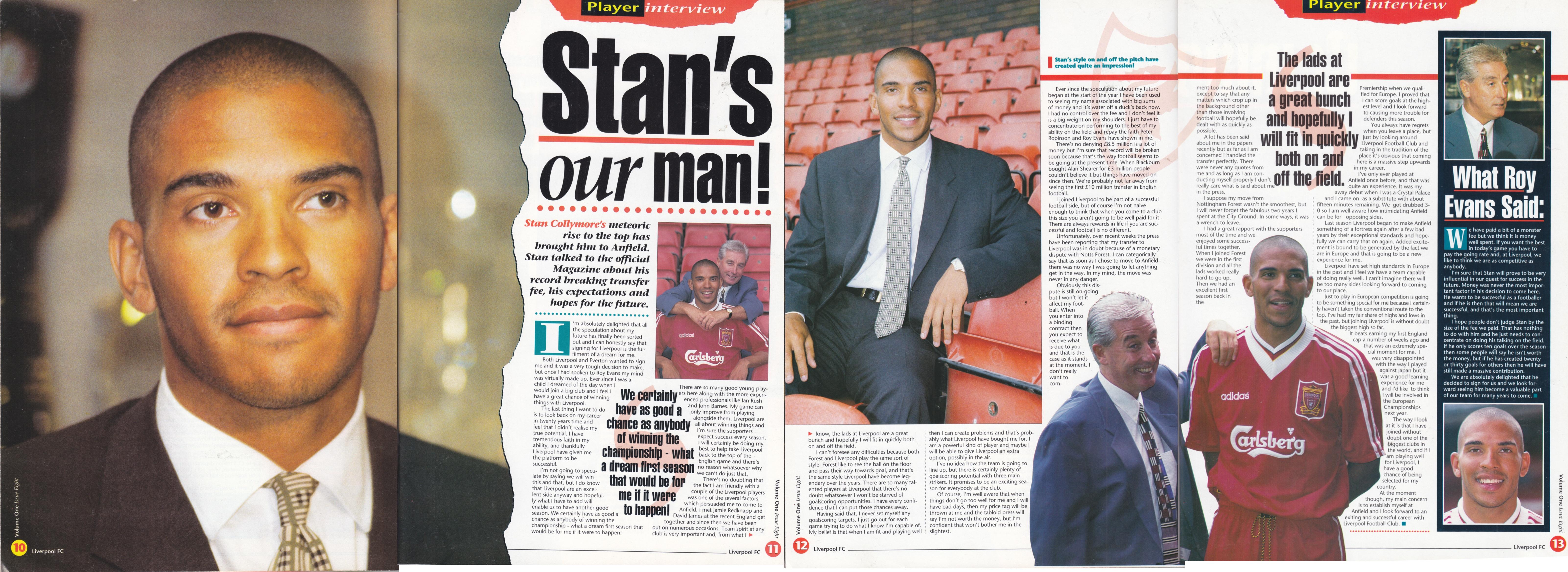 Liverpool career stats for Stan Collymore - LFChistory - Stats galore ...
