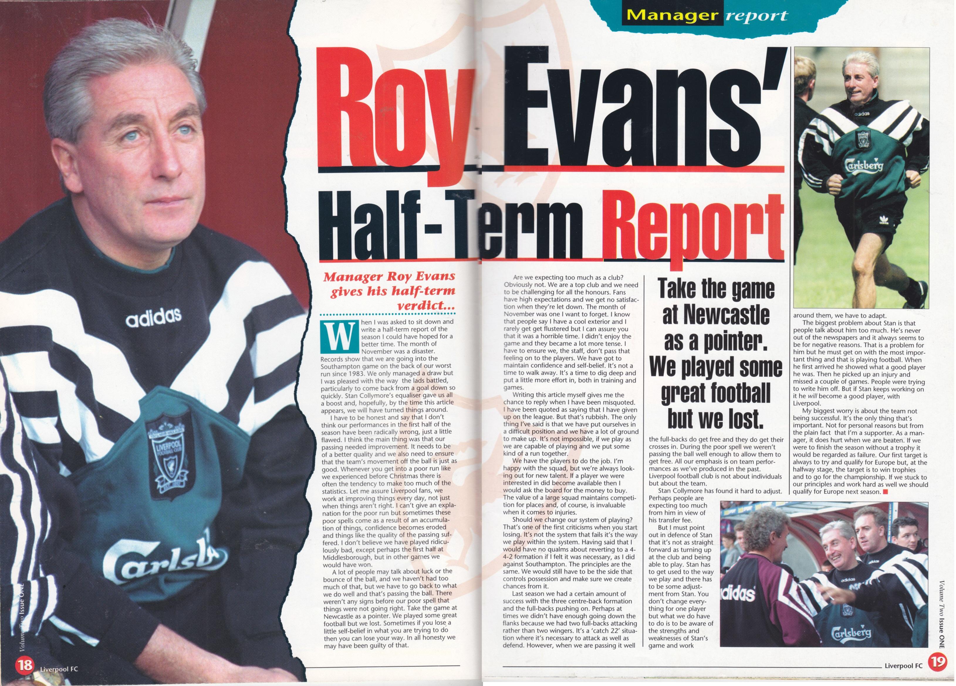 Roy Evans - LFChistory - Stats galore for Liverpool FC!