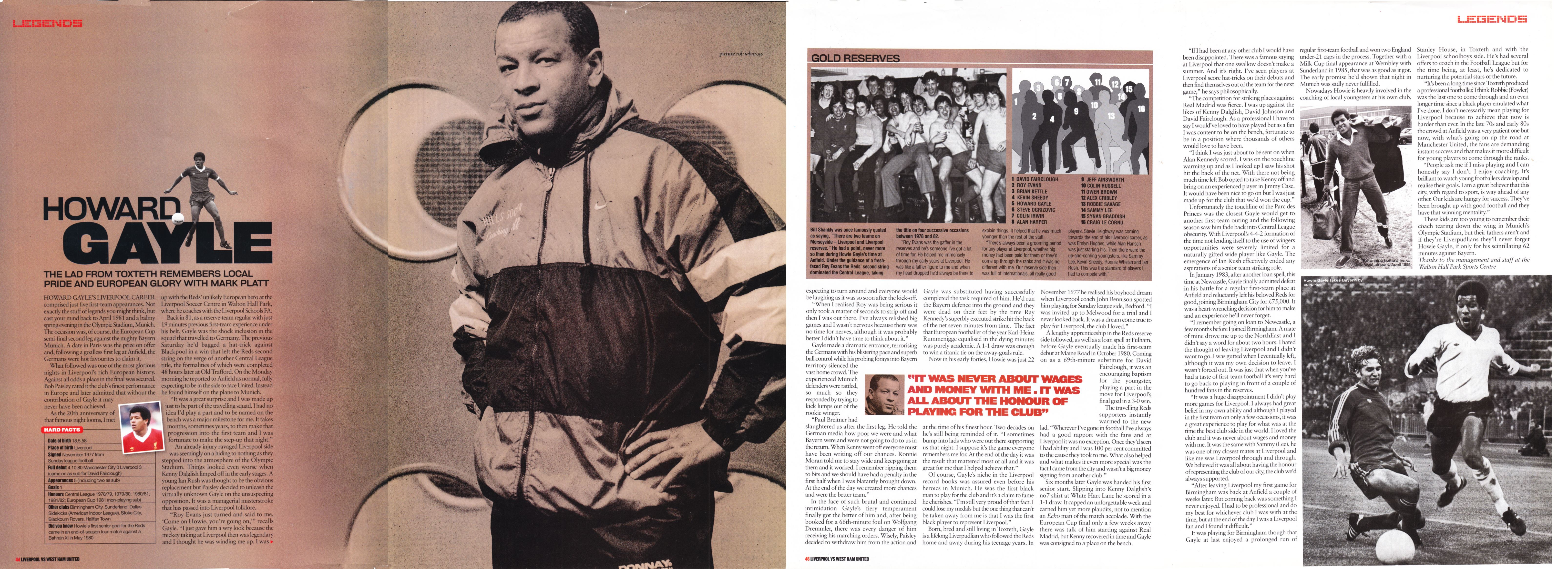 Liverpool career stats for Howard Gayle - LFChistory - Stats galore for ...